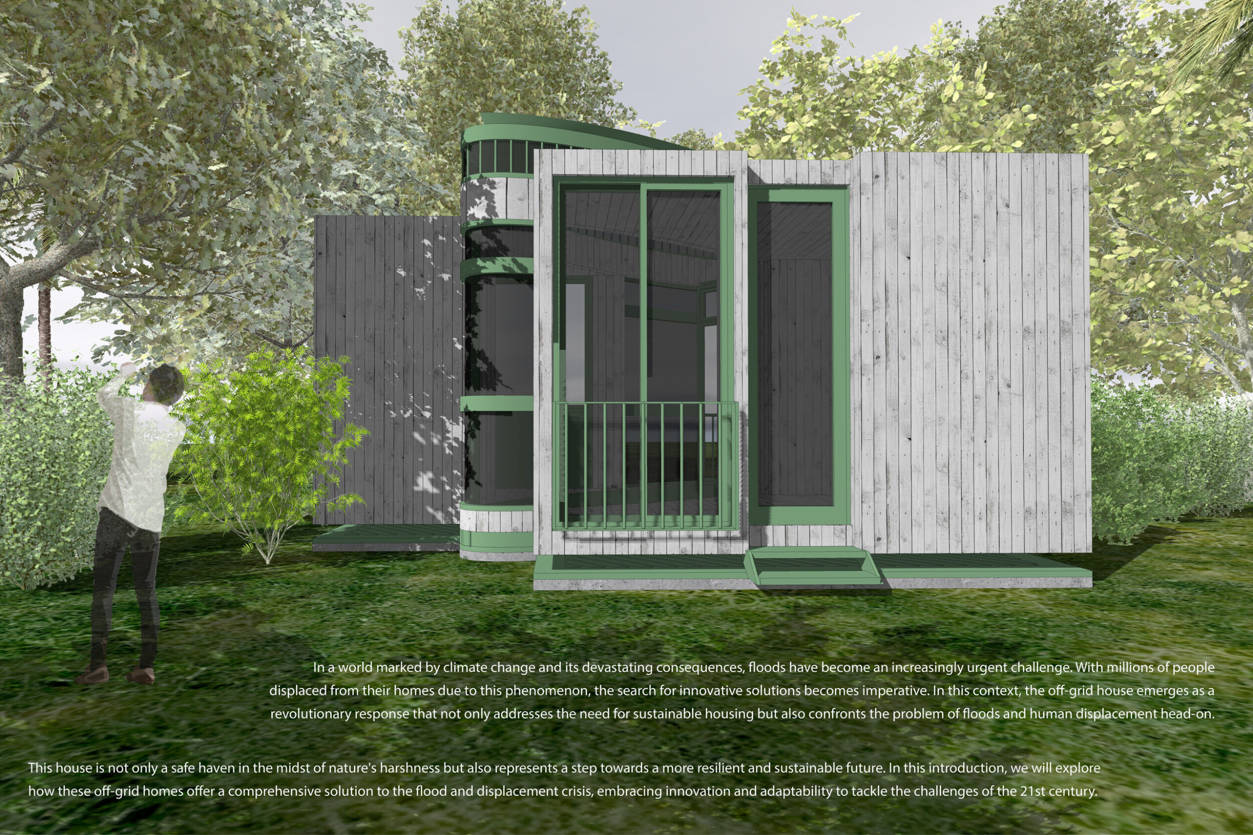 Architecture project // Hydraulic Lift Residence with Cross-Laminated ...