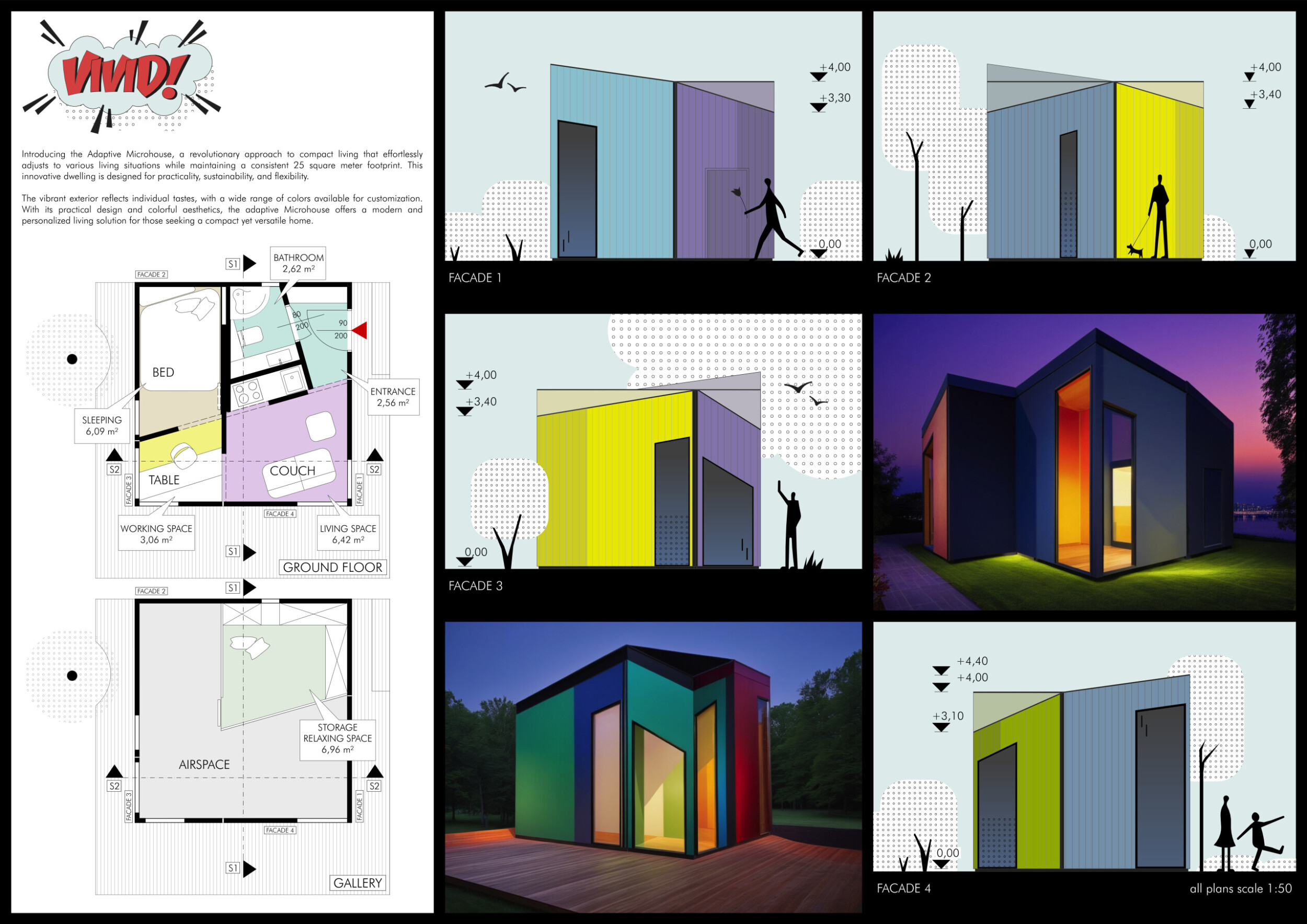 Architecture project // Colorful Modular Living with Steel Framing and ...