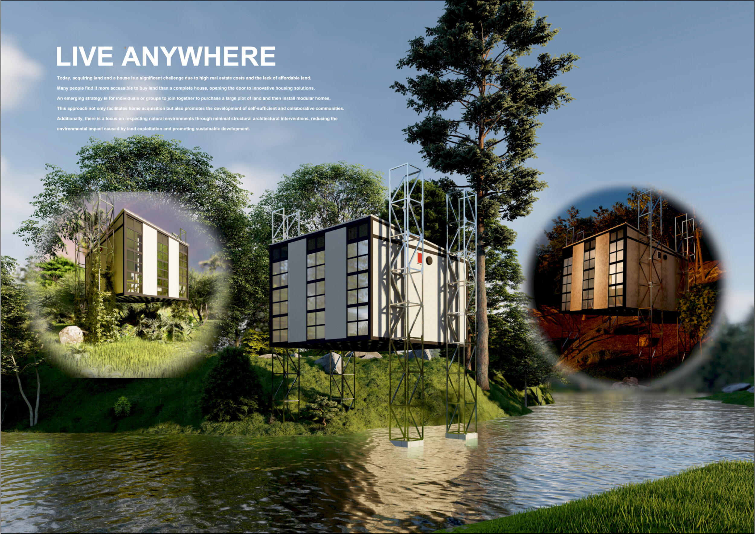 Architecture project // Elevated Modular Living Utilizing Lightweight ...