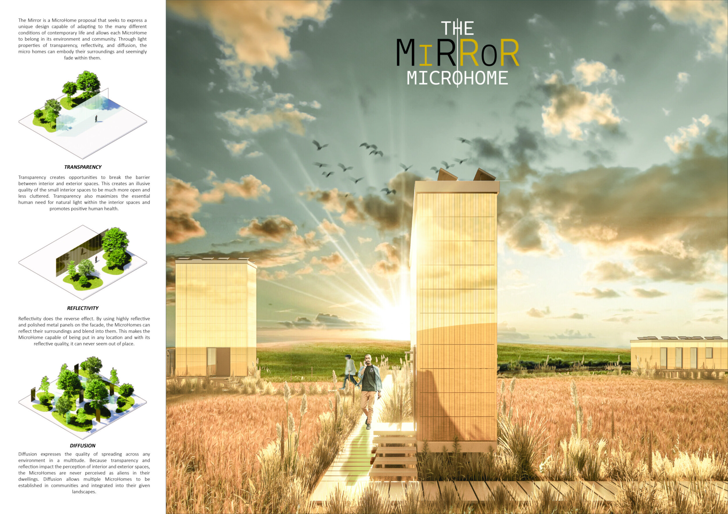 Architecture project // Reflective Brass Facades in a Micro Home ...