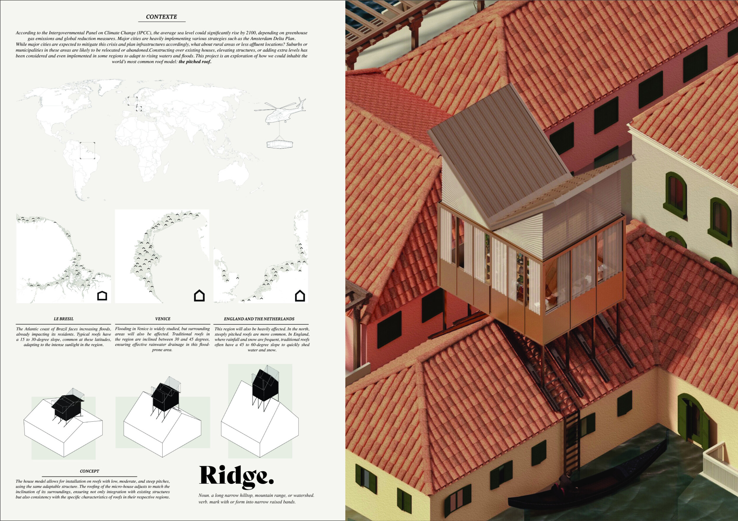 Architecture project // Elevated Living with Slidable Roof and Steel ...