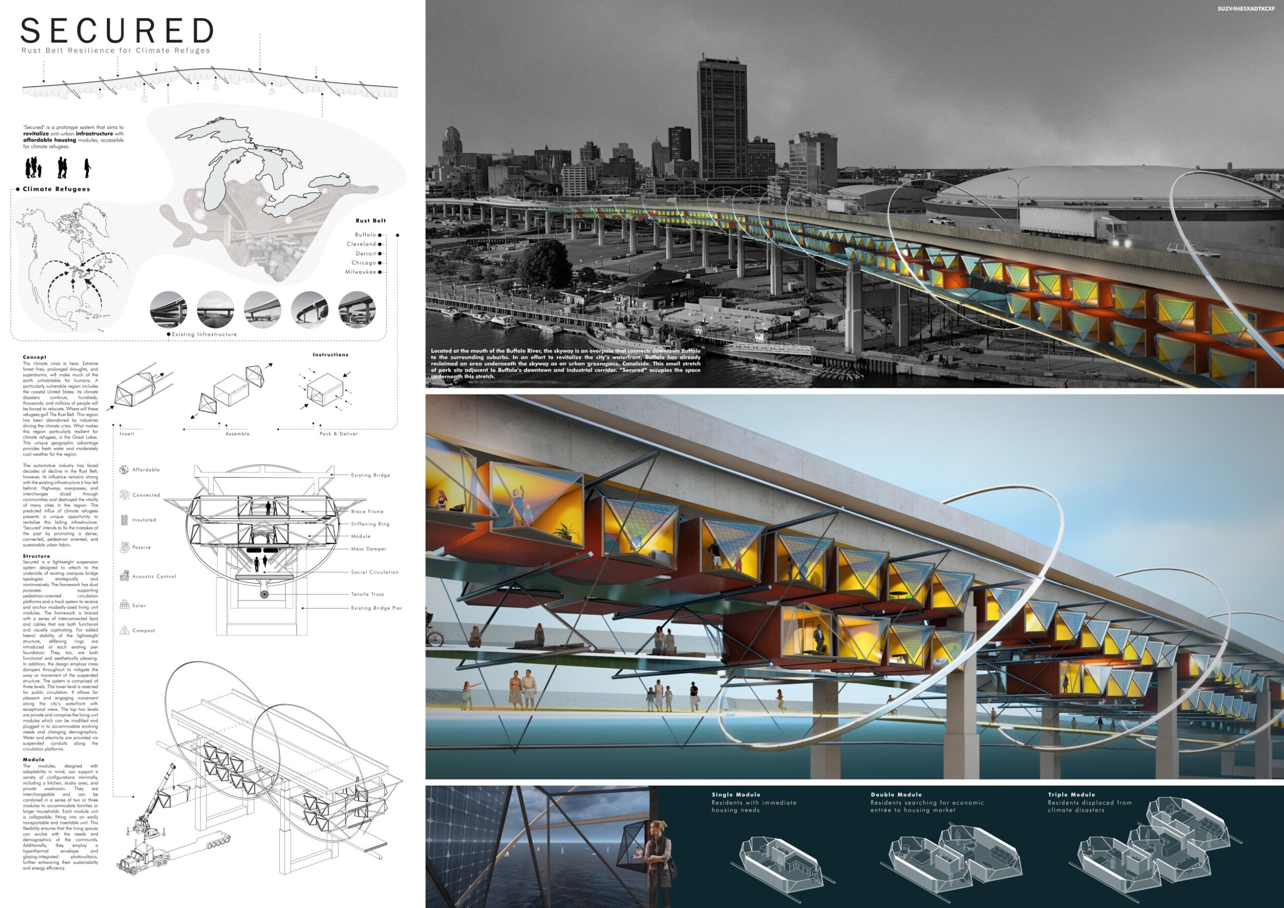 Architecture project // Suspended Living Spaces with Aluminum Composite ...