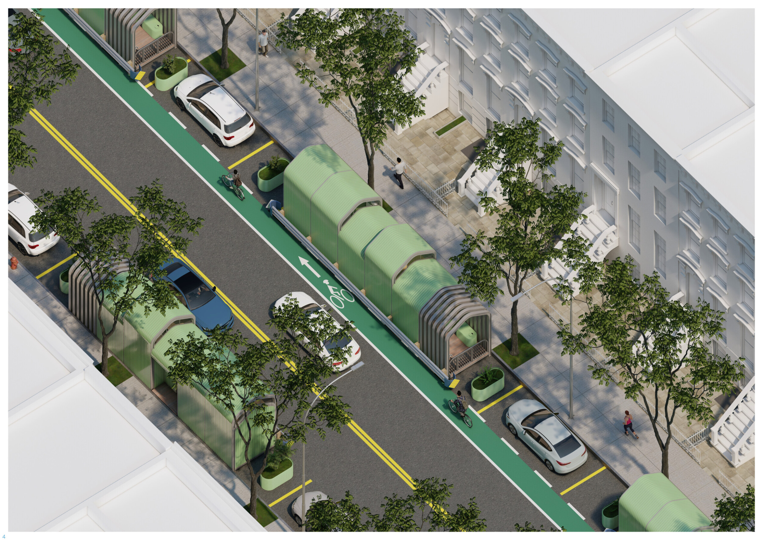 Architecture project // Repurposed Parking Spaces Featuring Steel ...