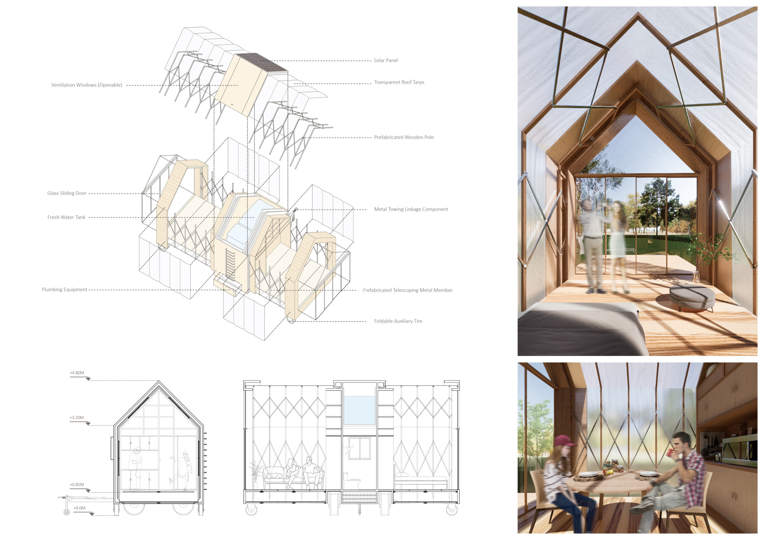 Architecture project // Folding Structure Crafted from Sustainable Wood ...