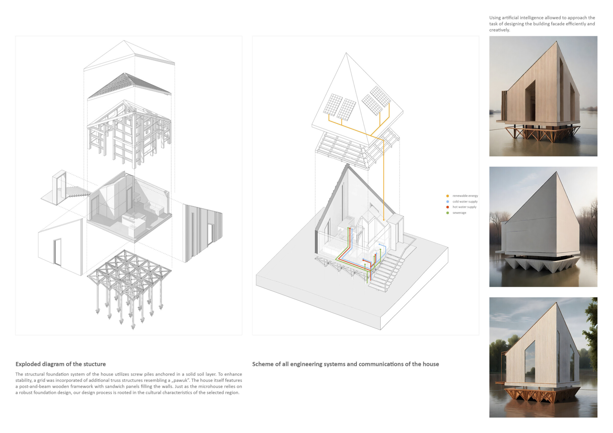 Architecture project // Elevated Diamond-Shape Shelter Crafted with ...