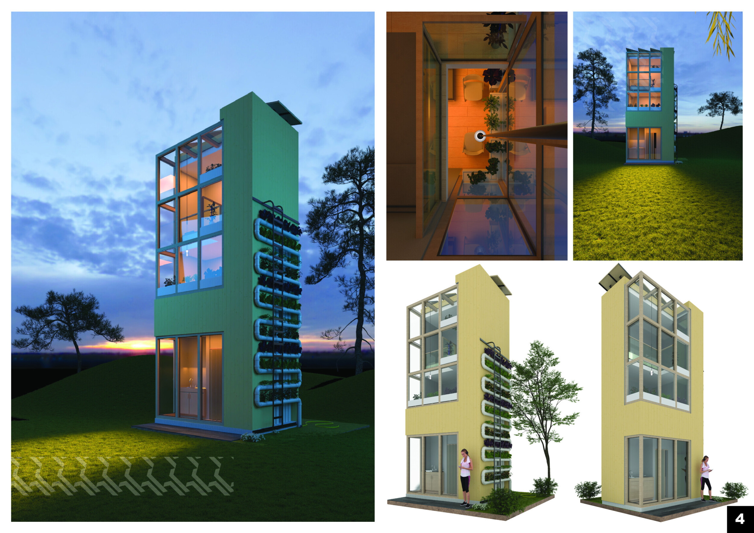 Architecture project // Bamboo-Clad Vertical Living with Integrated ...