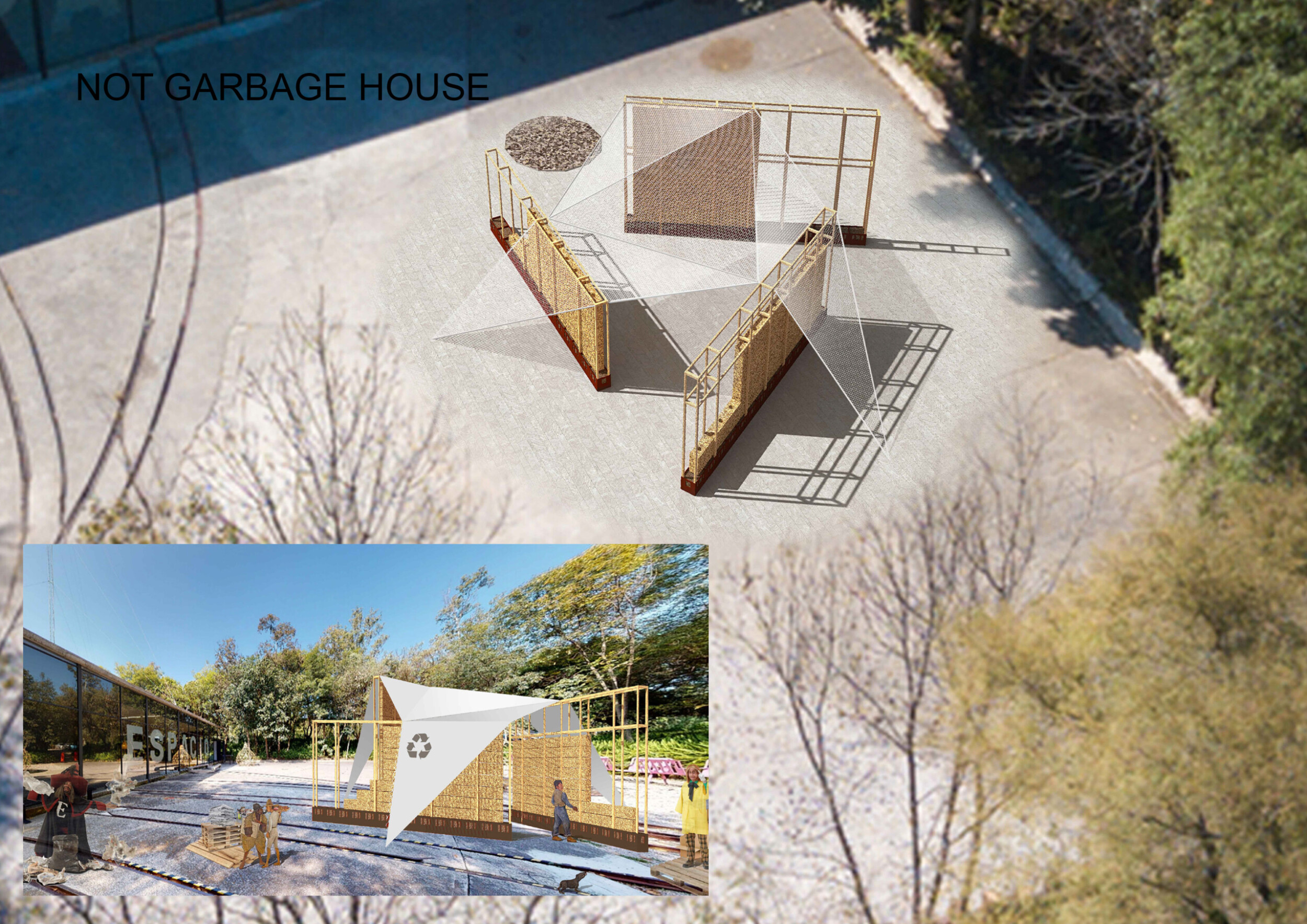 Architecture project // Repurposed Bottles and Natural Materials Create ...