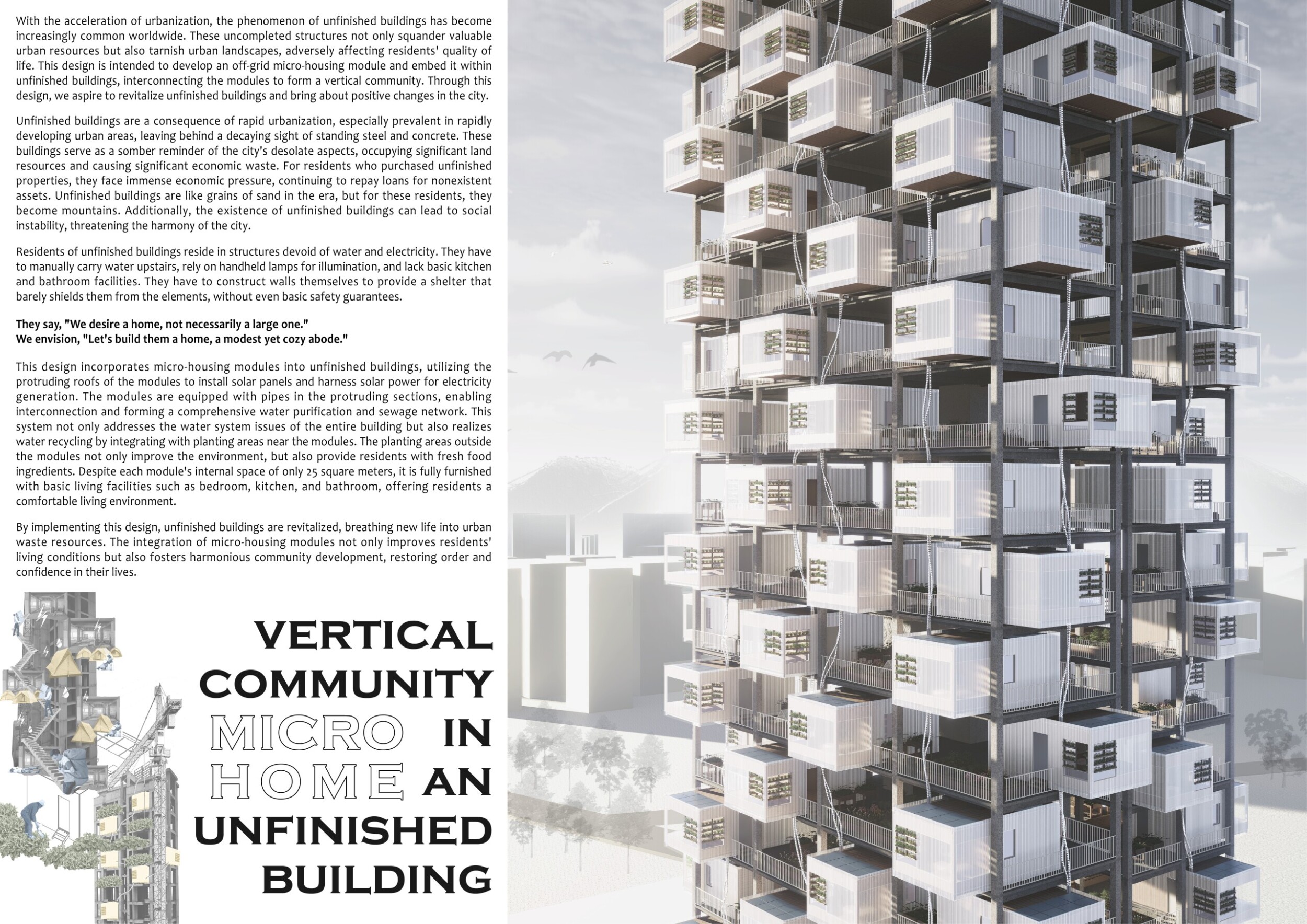 Architecture project // Vertical Community Housing with Modular ...