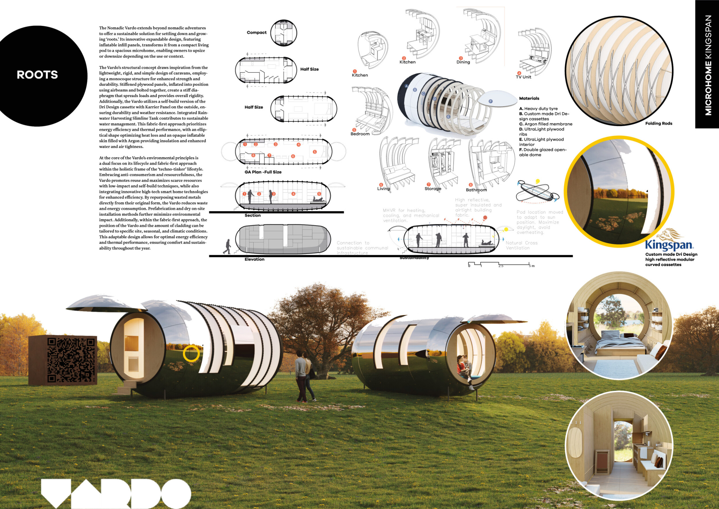 Architecture project // Circular Microhome with Reflective Surface and ...