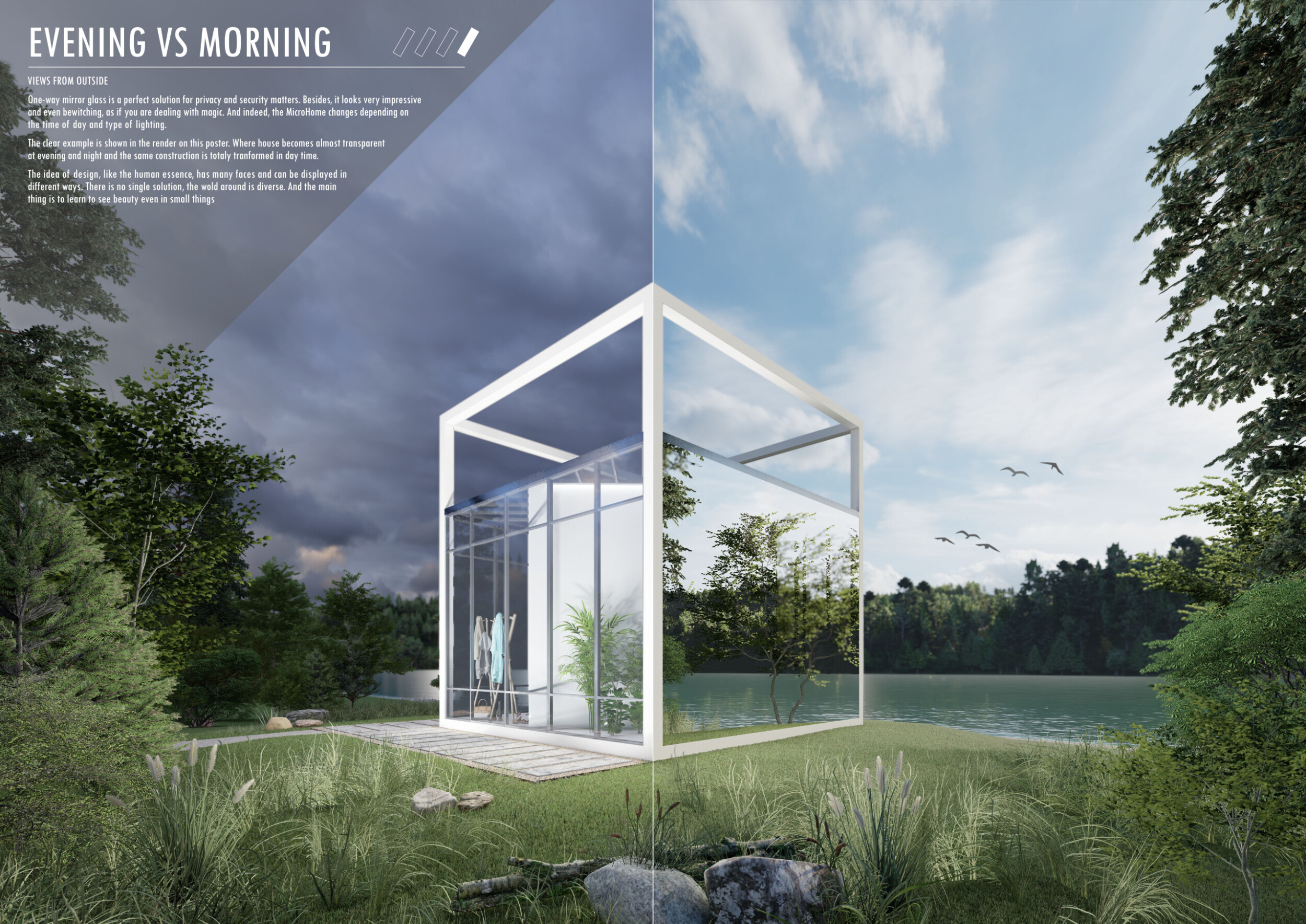 Architecture project // Reflective Glass and Reinforced Concrete Unite ...