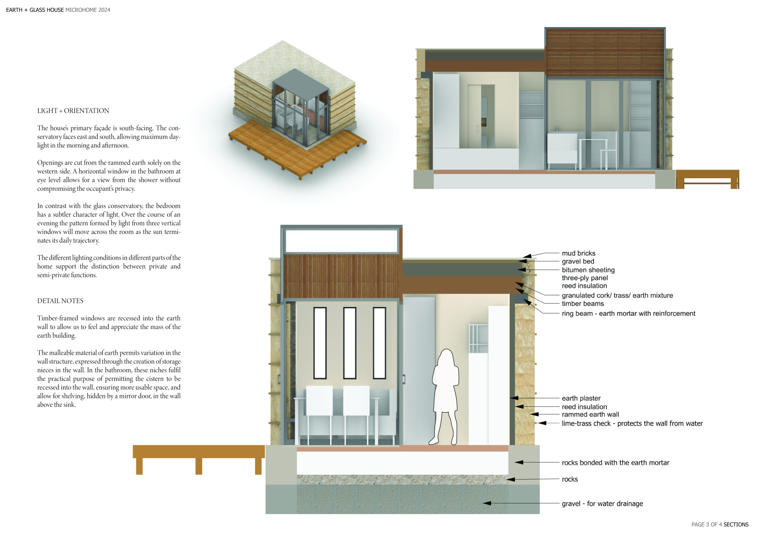 Architecture project // Rammed Earth and Glass Harmony in Sustainable ...