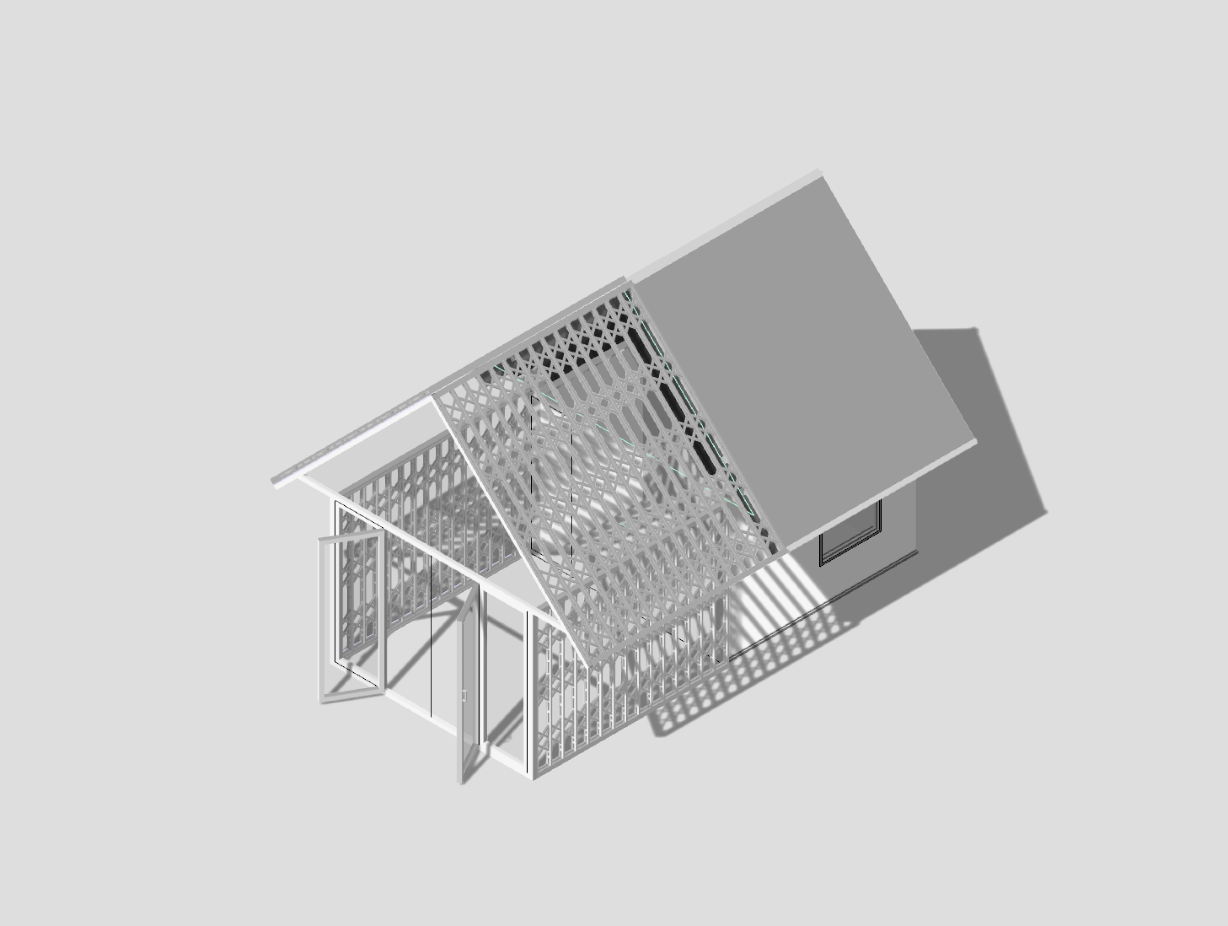 Architecture project // Sliding Roof Structure with Glass Facades and ...
