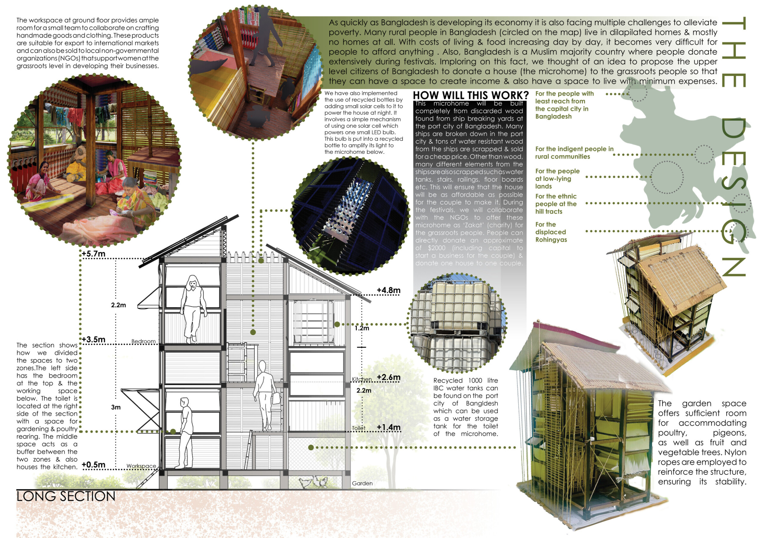 Architecture project // Upcycled Bamboo Screening and Folded Paper ...