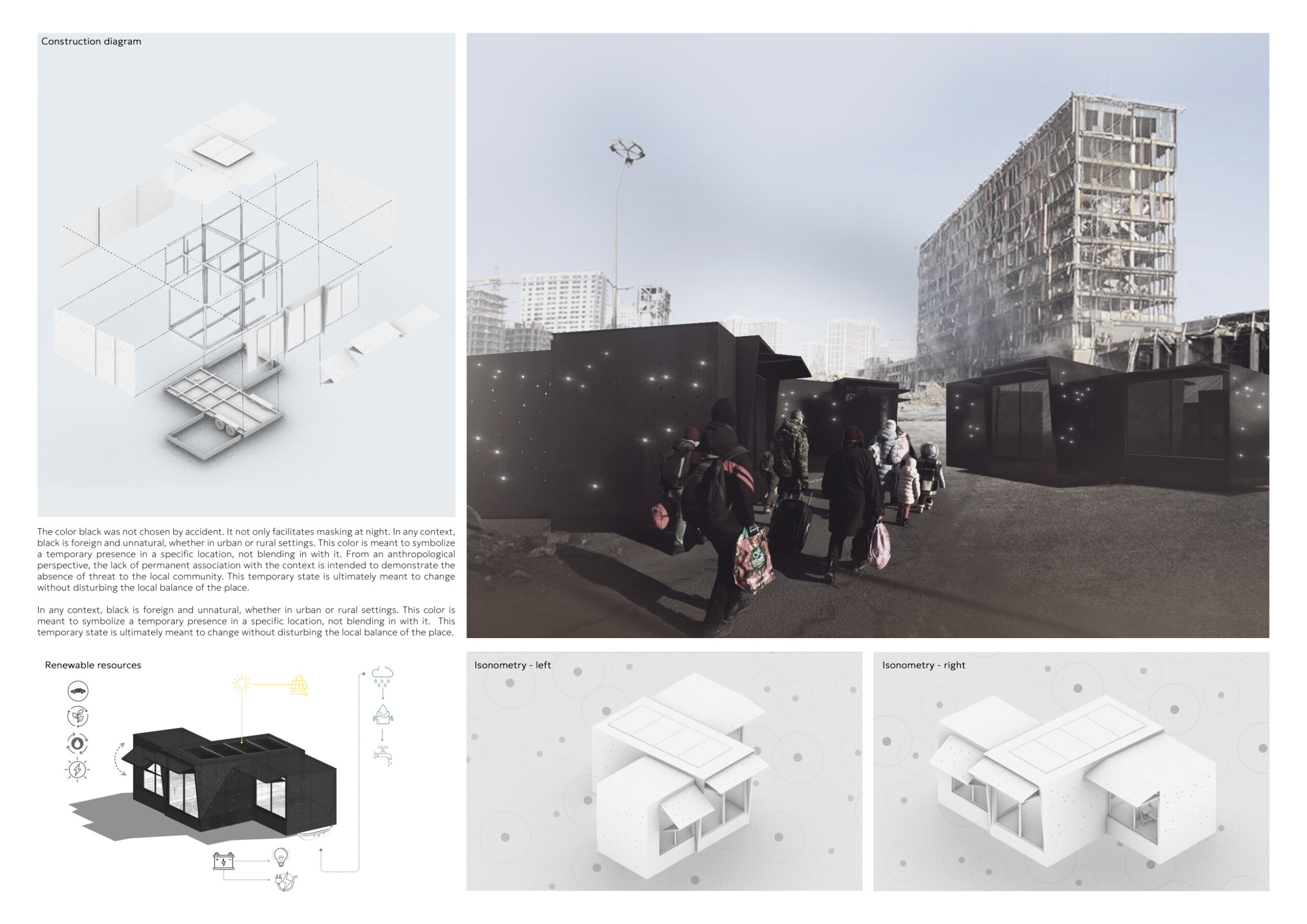 Architecture project // Charred Facade and Modular Design Create a ...
