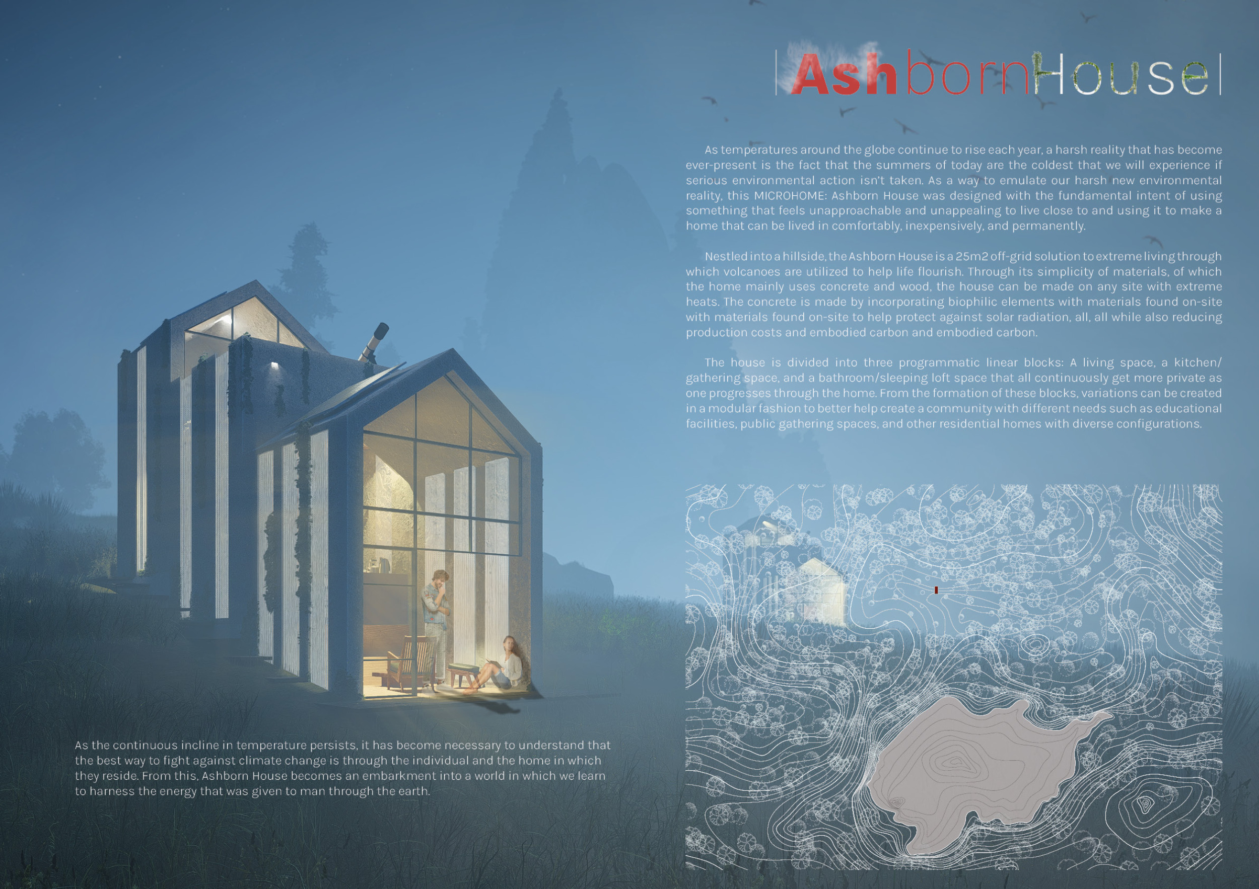 Architecture project // Volcanic Concrete and Living Walls in a Modular ...