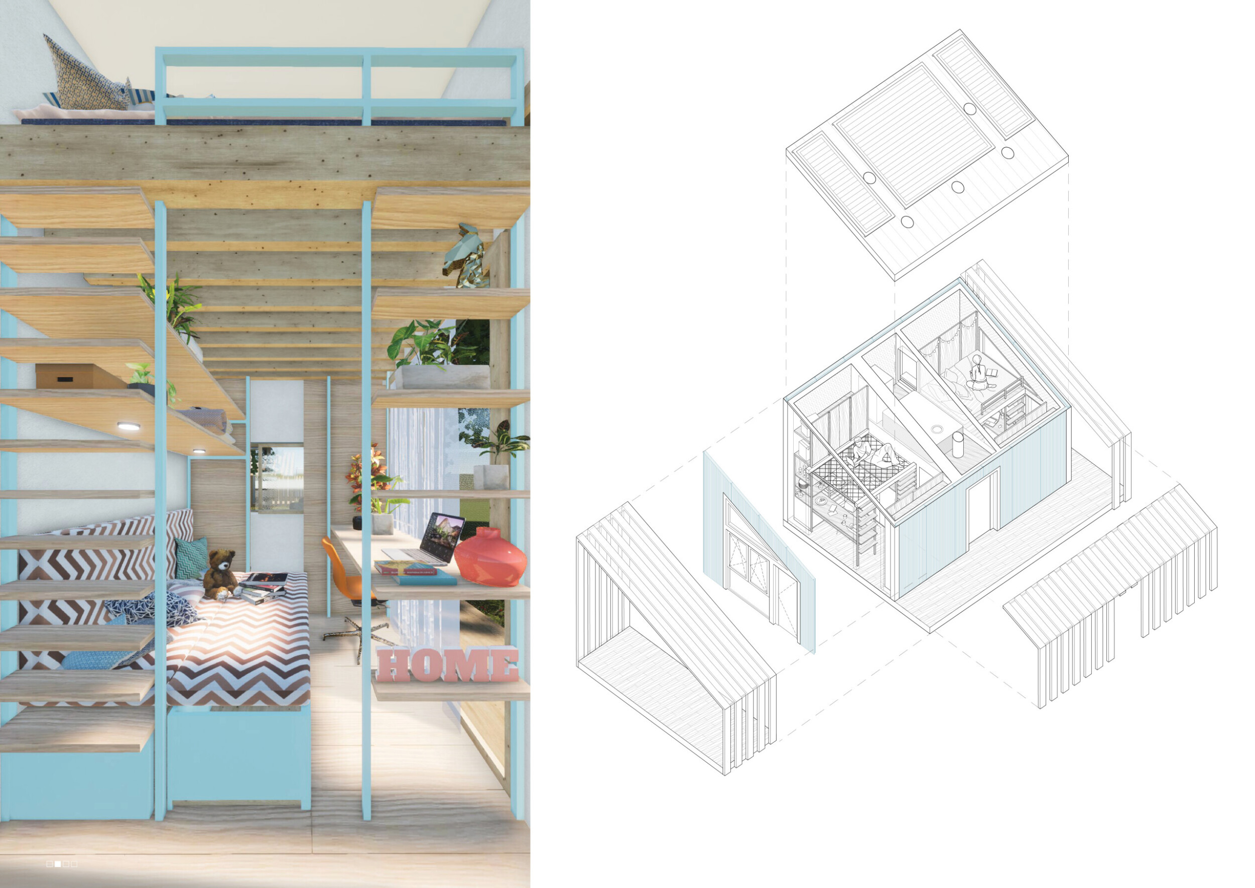 Architecture project // Retractable Staircase and Rainwater Harvesting ...