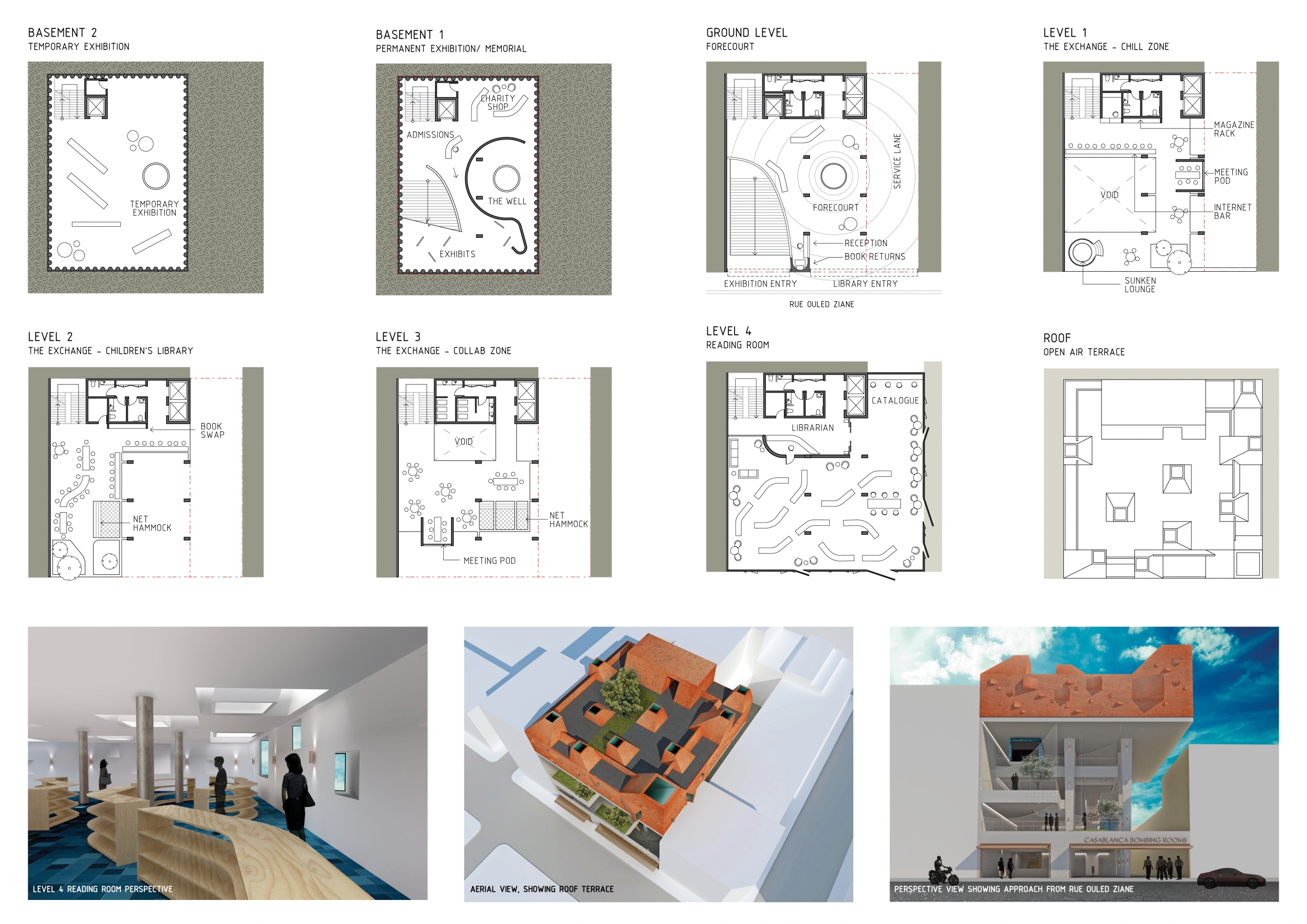 Architecture project // Subterranean Exhibits Enclosed in Compressed ...