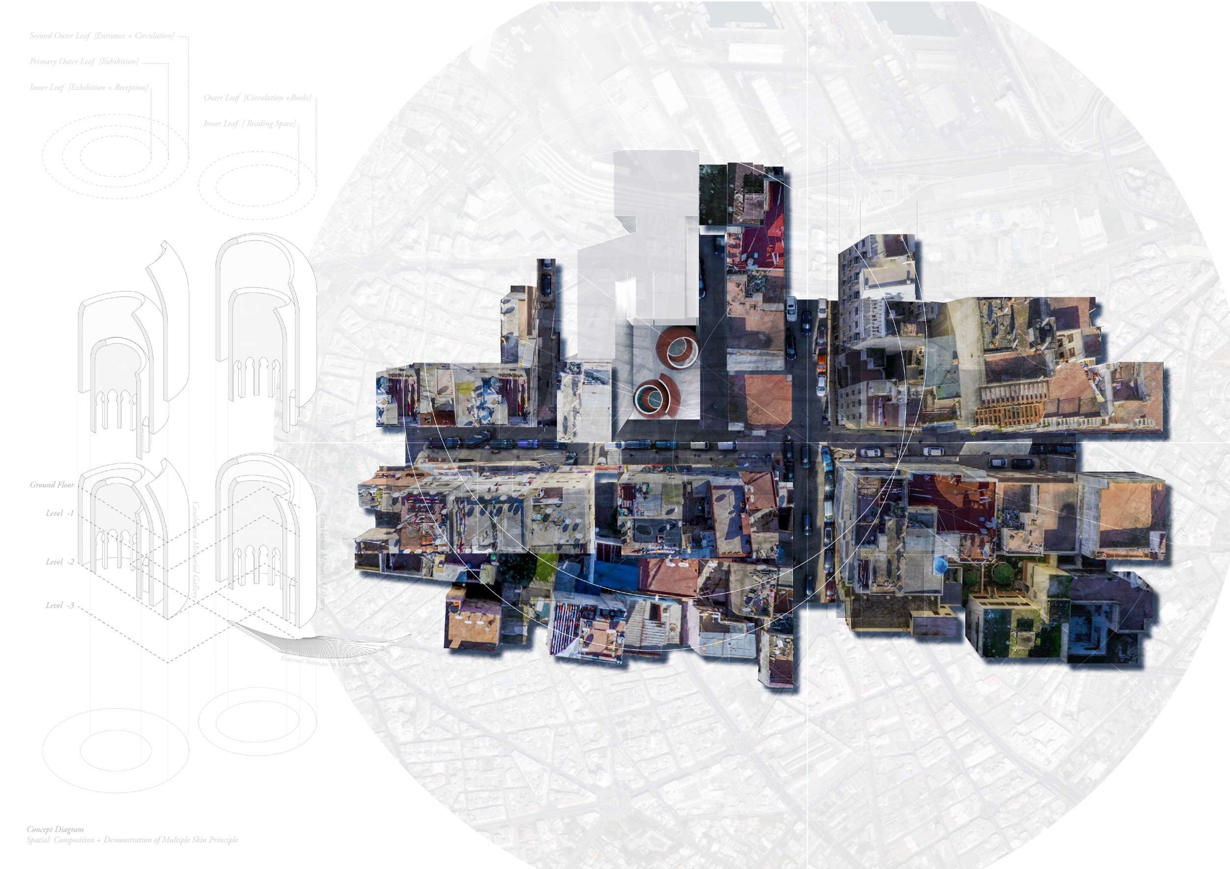 Architecture project // Circular Design Emphasizing Red Brick and Light ...
