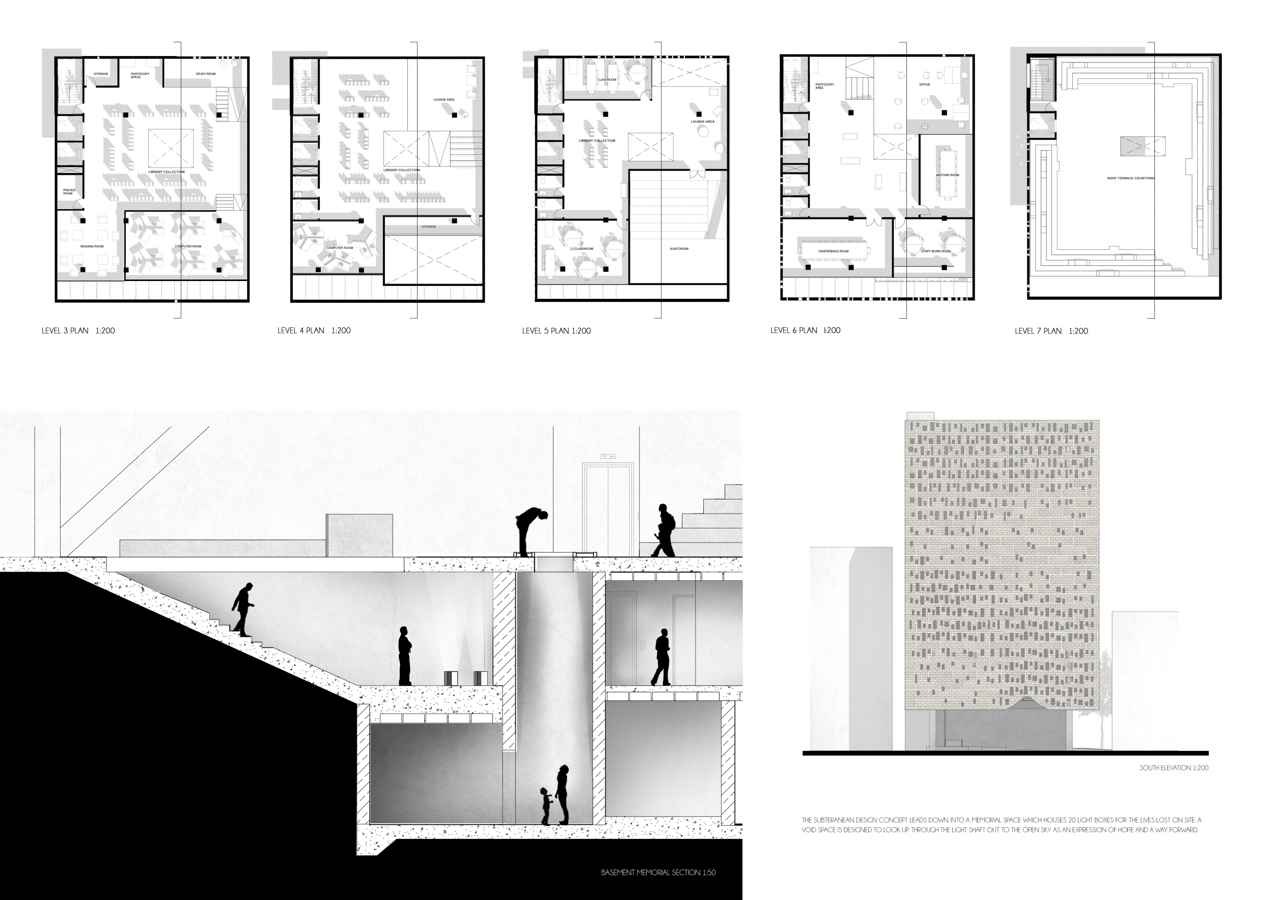 Architecture project // Perforated Brickwork and Vertical Courtyards in ...