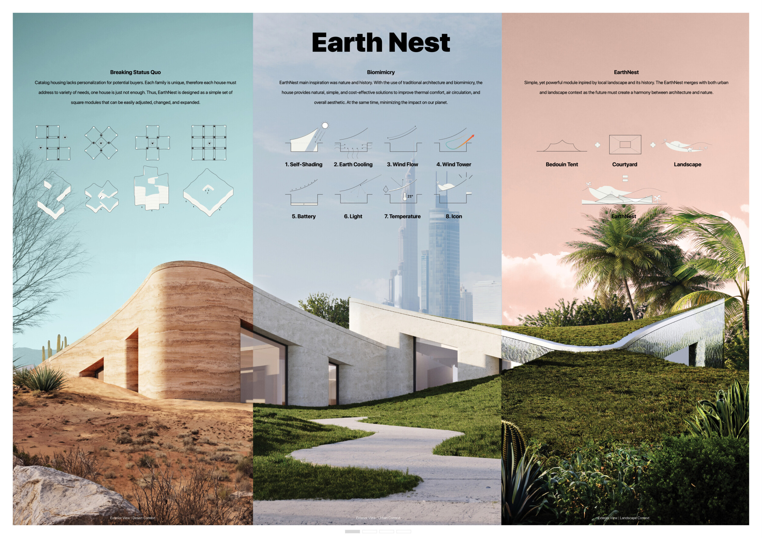 Architecture project // Rammed Earth Walls and 3d-Printed Construction ...