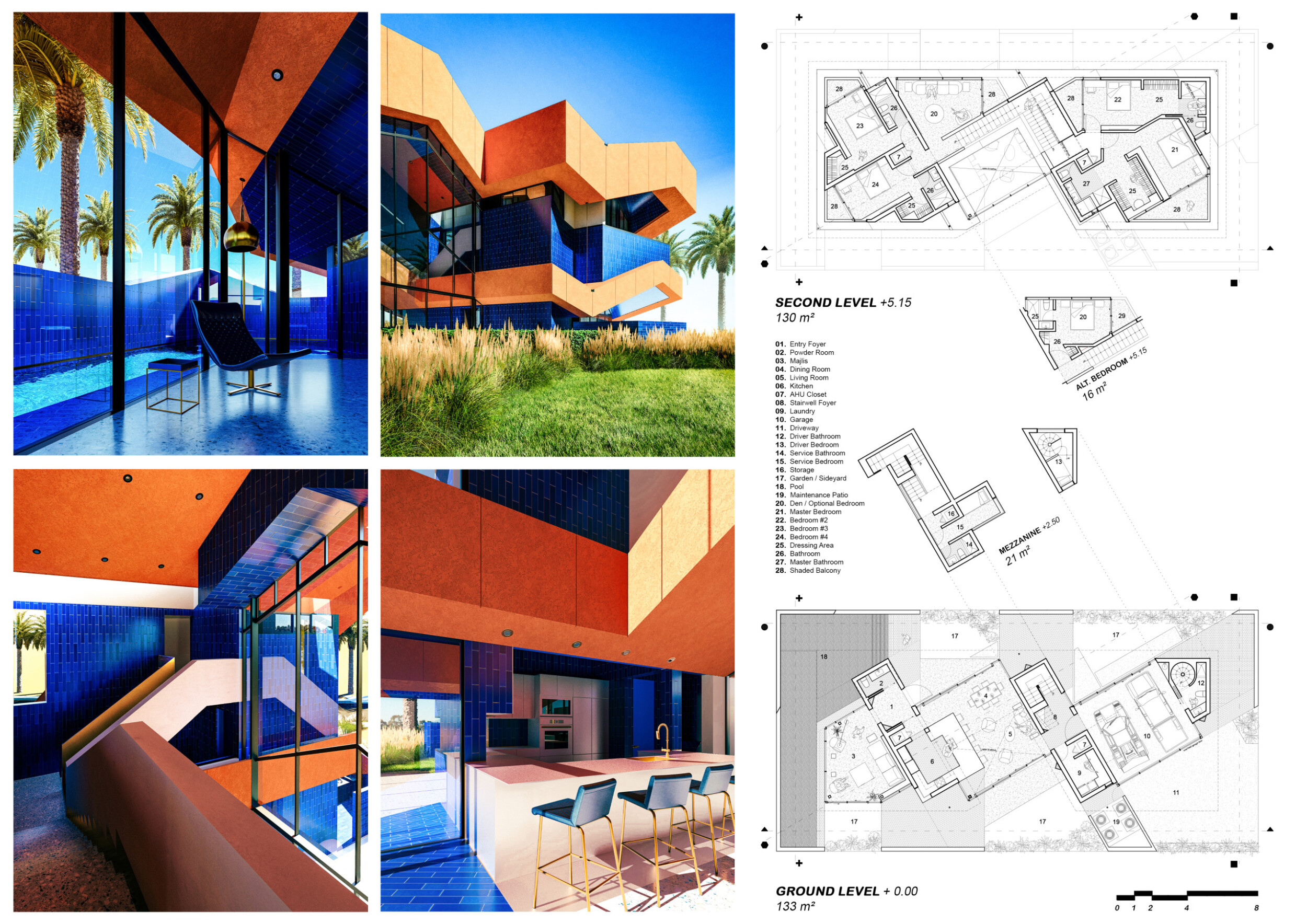 Architecture project // Zigzag Concrete Facade Enhanced by Colorful ...