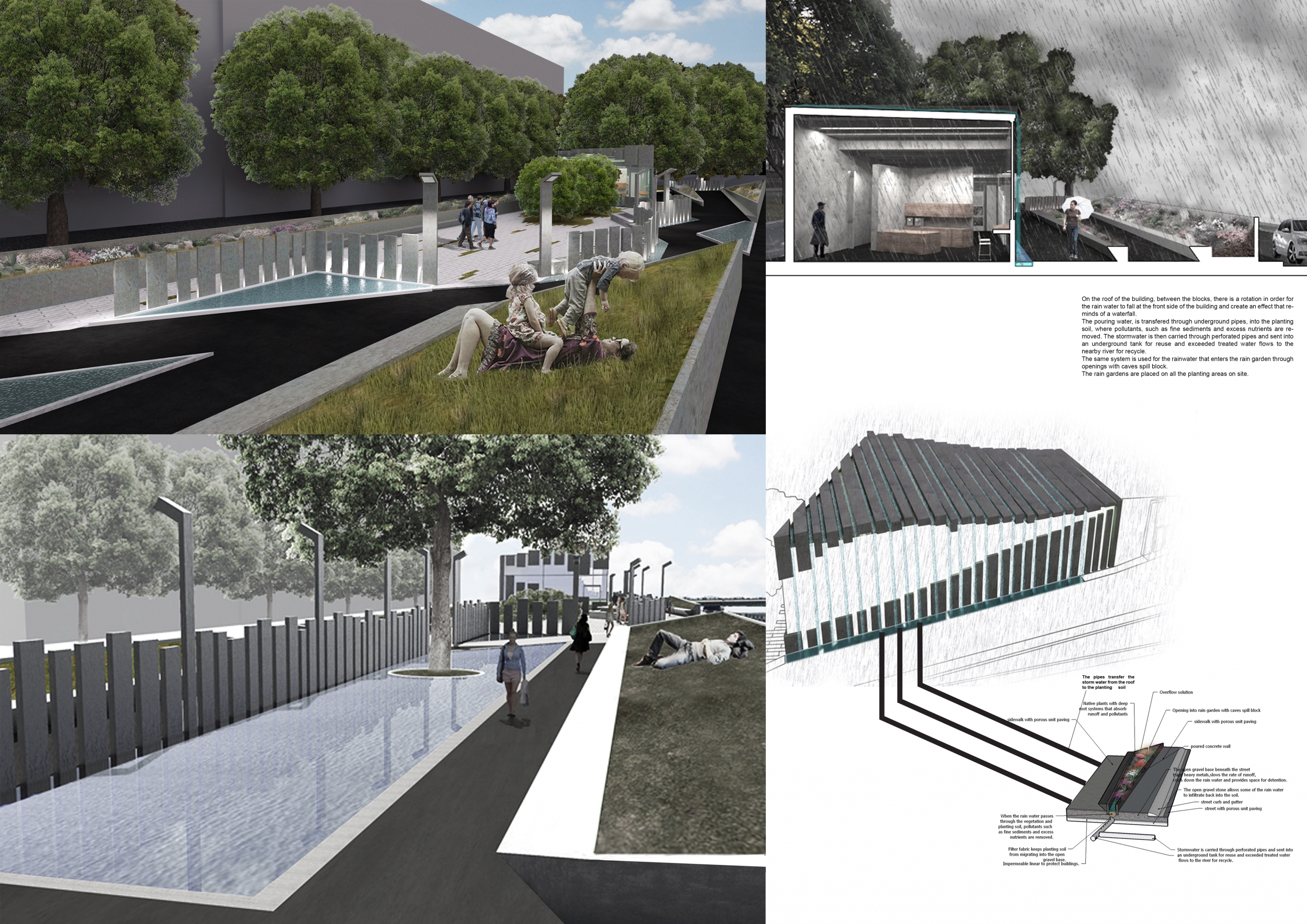 Architecture project // Reflective Water Features and Native Plant ...