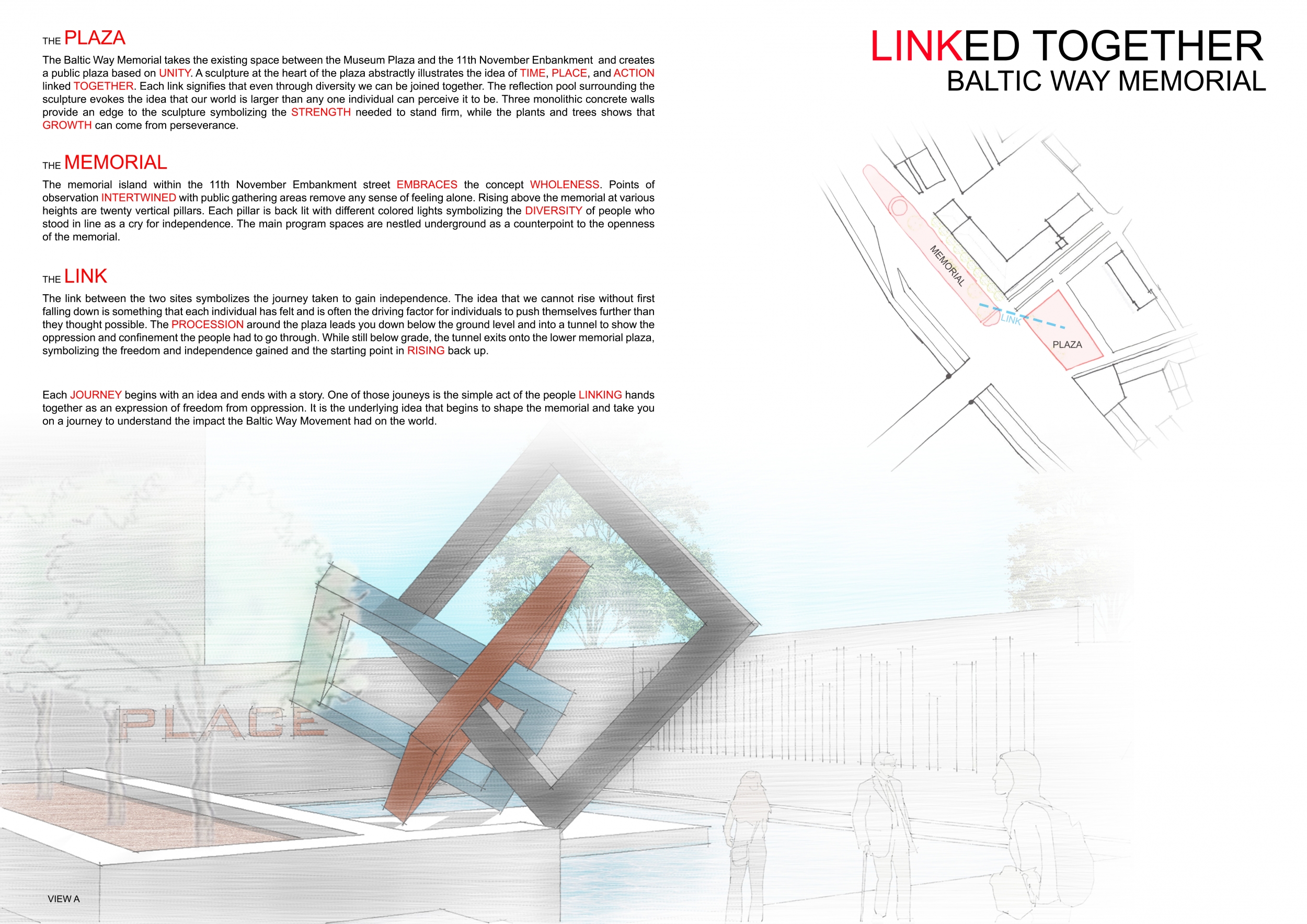 Architecture project // Reflective Pillars and Subterranean Pathways in ...
