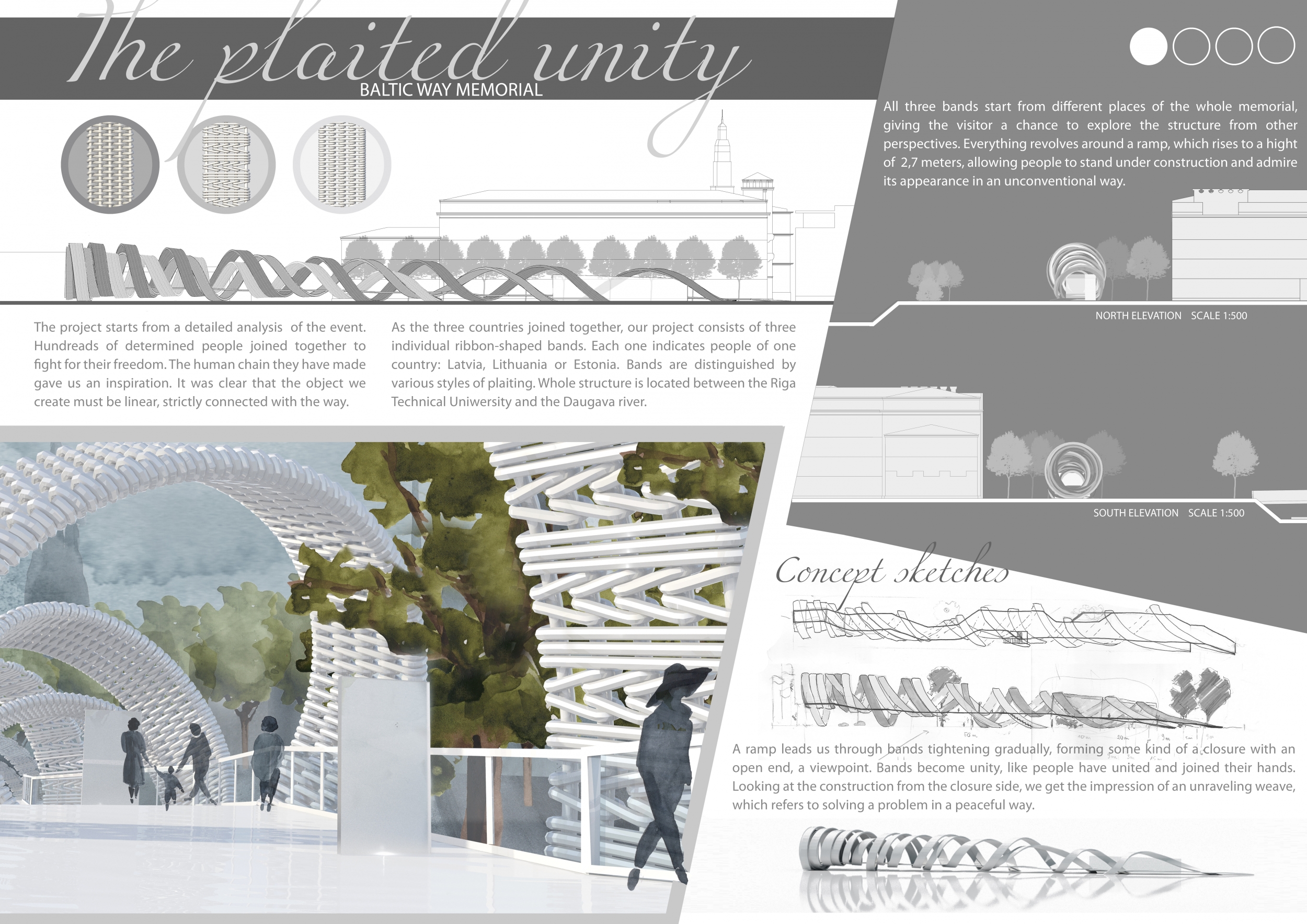 Architecture project // Interactive Memorial with Plaited Metal Bands ...