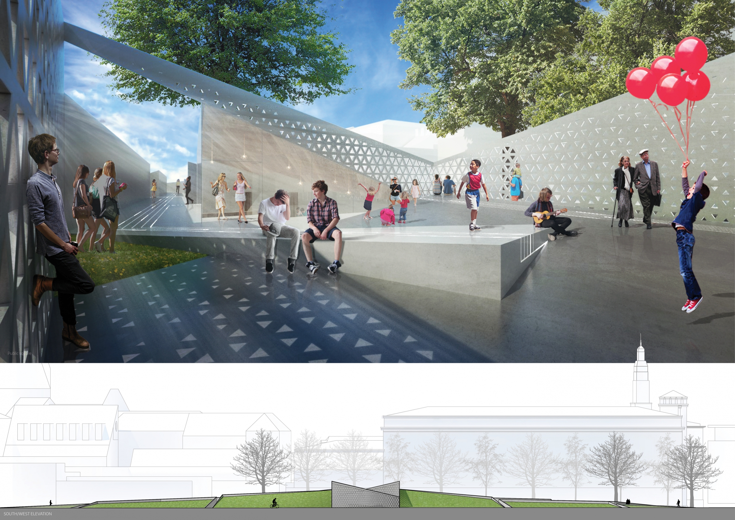 Architecture project // Curvilinear Pathways Enhanced by Glass Facades ...