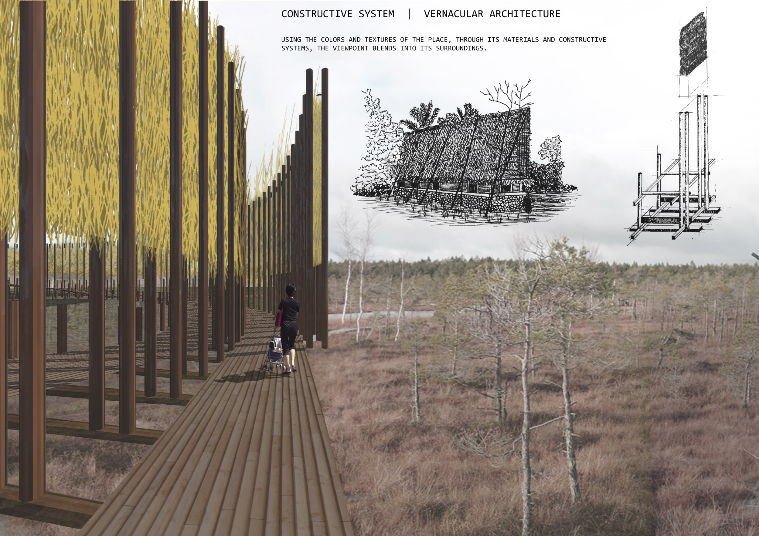 Architecture project // Elevated Viewpoints Framed by Local Textures in ...