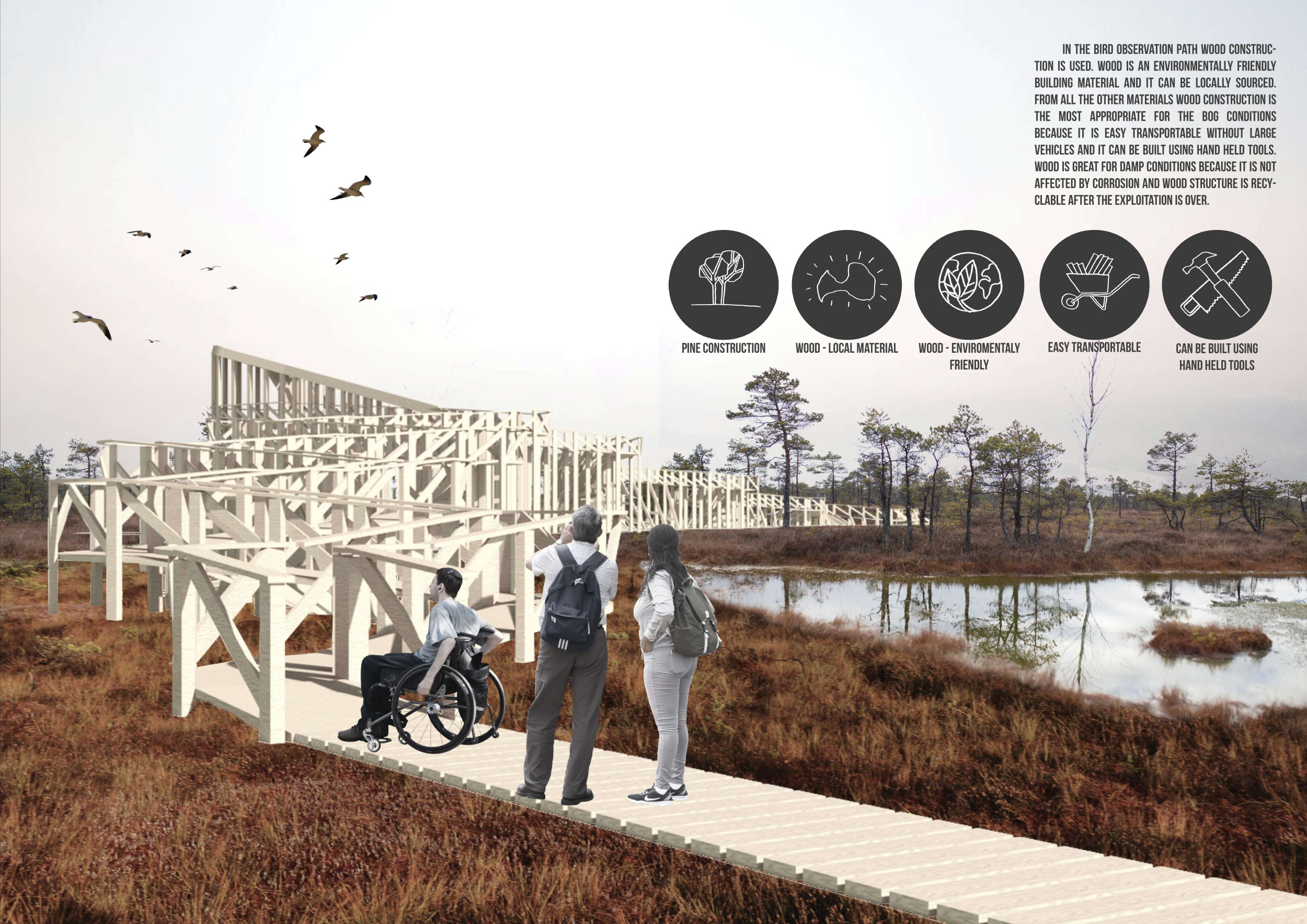 Architecture project // Serpentine Pathway Crafted from Sustainable ...