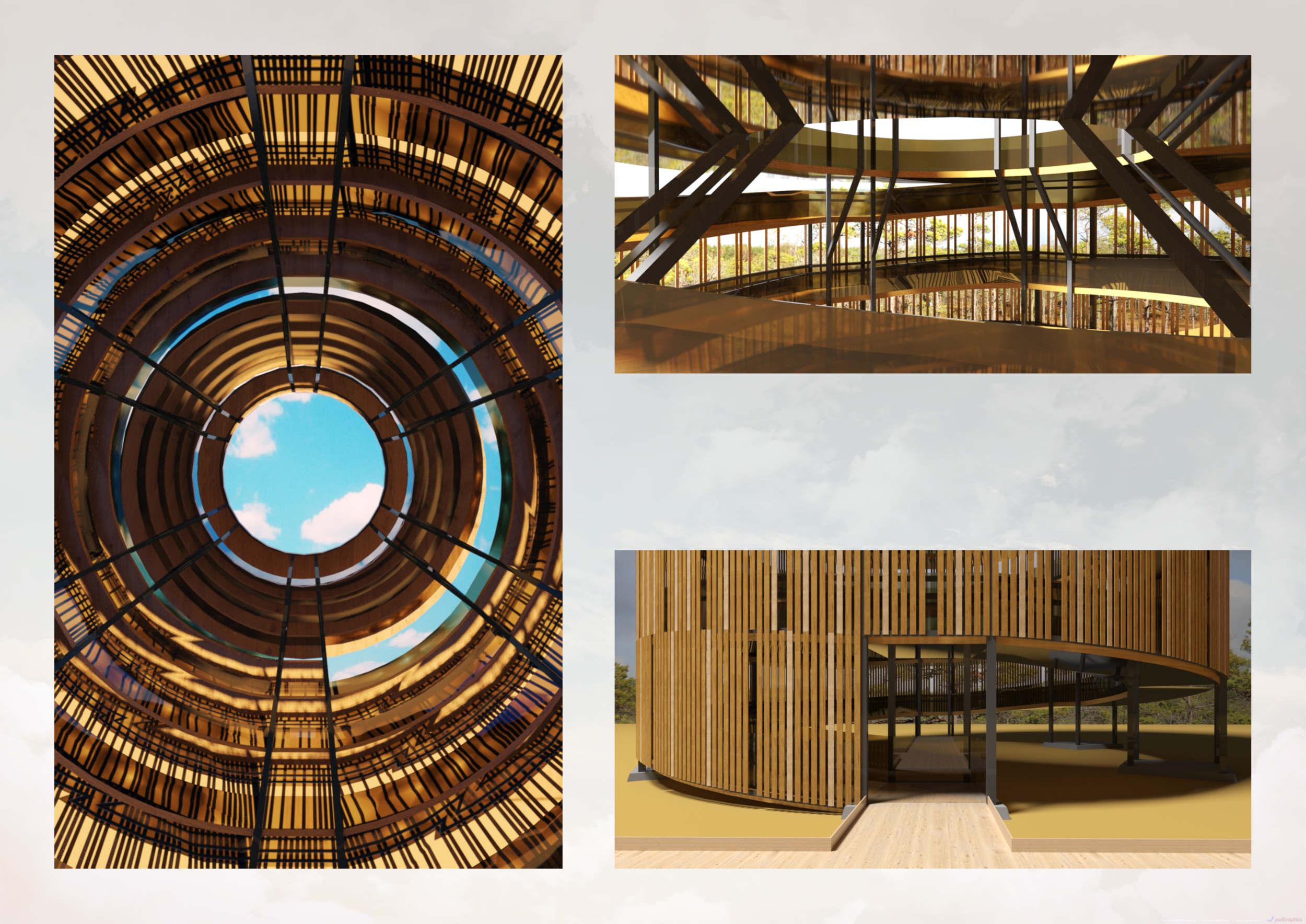 Architecture project // Circular Ramp Featuring Wooden Strips for ...