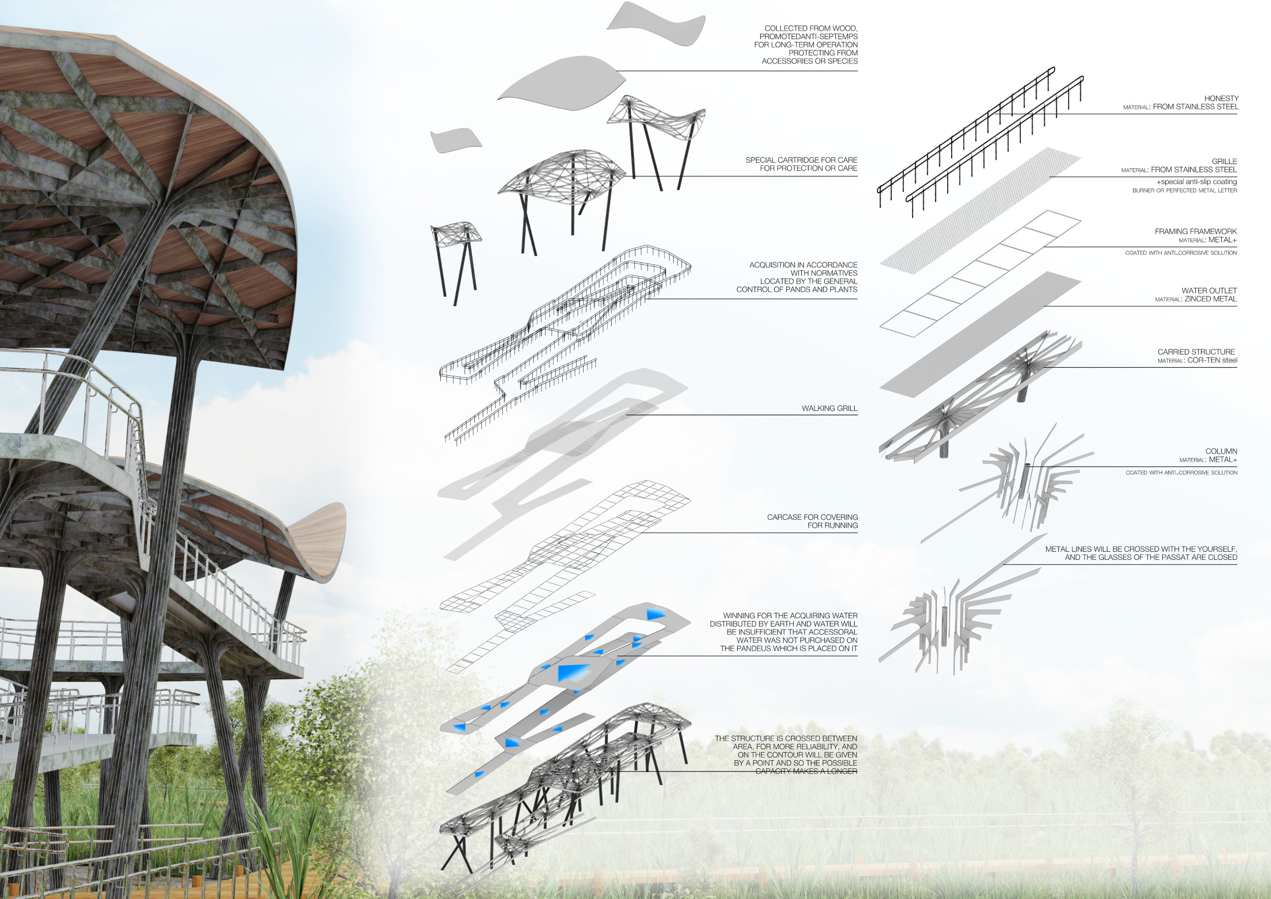Architecture project // Elevated Observation Platform Crafted from ...