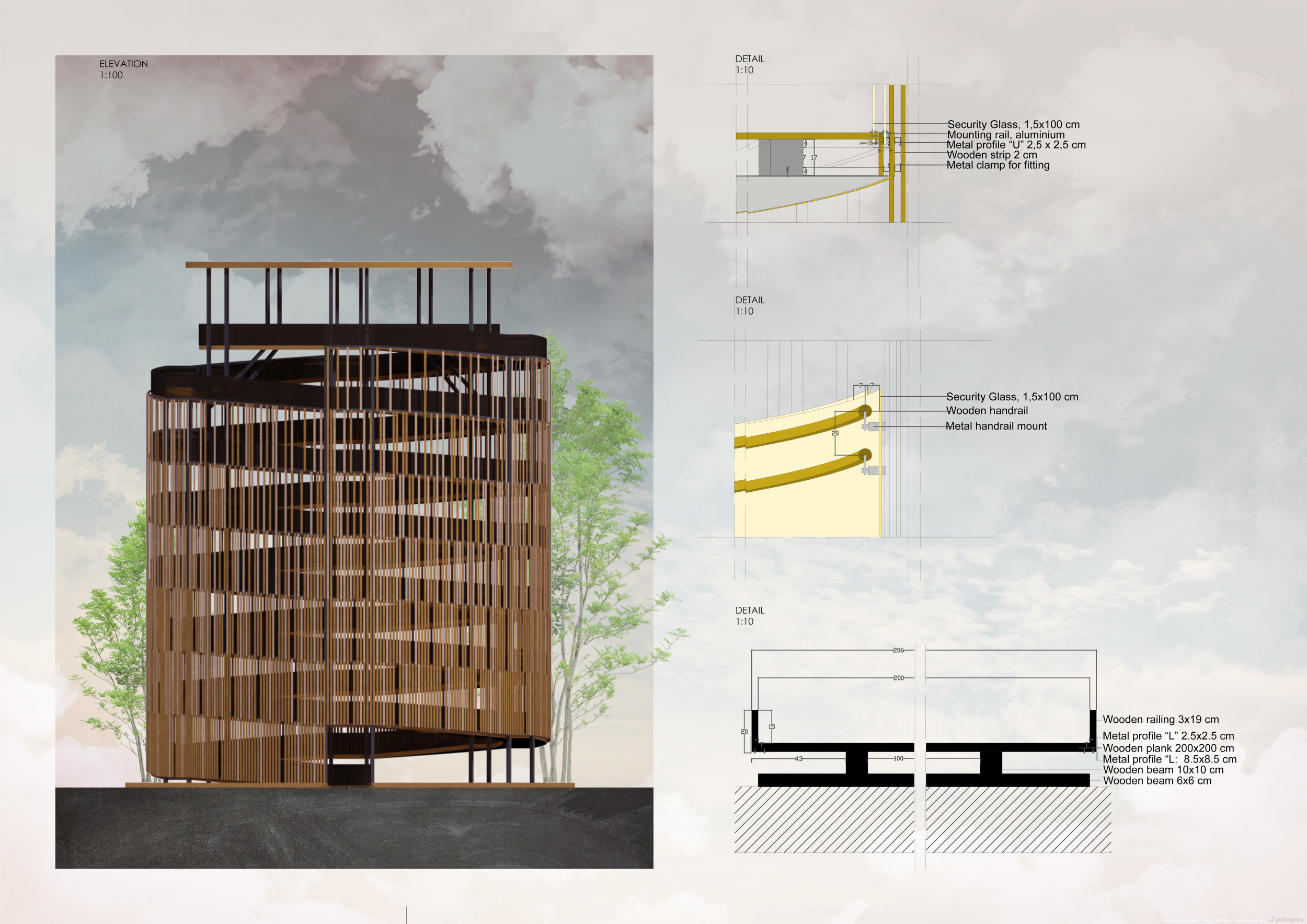 Architecture project // Circular Ramp Featuring Wooden Strips for ...