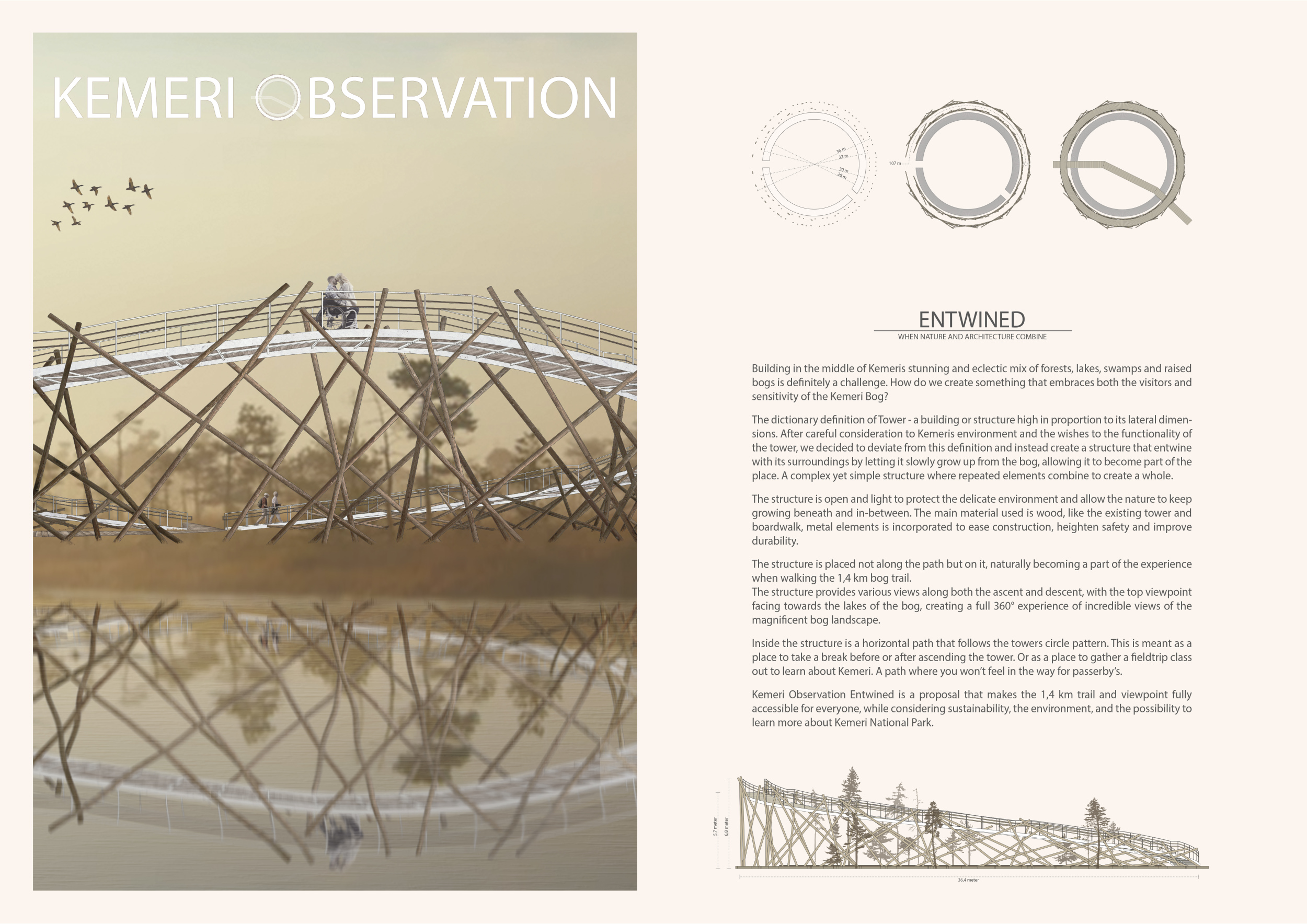 Architecture project // Elevated Viewing Platform Crafted from Wood ...