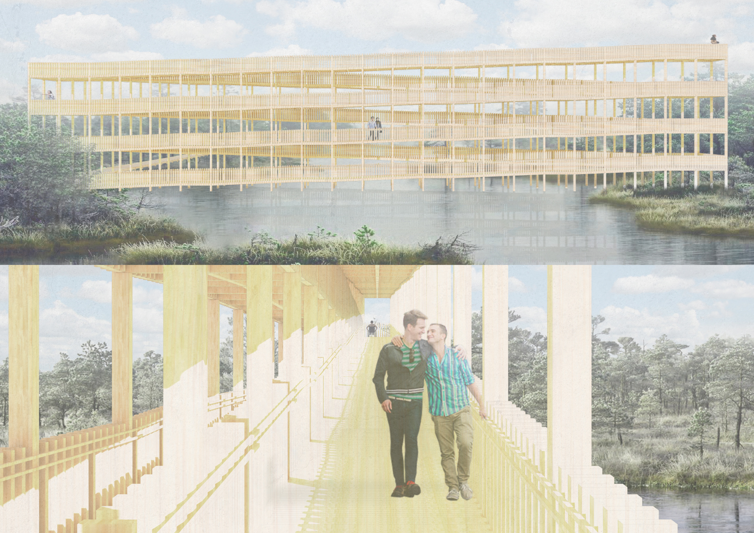 Architecture project // Zigzagging Wooden Ramps Create Accessible ...