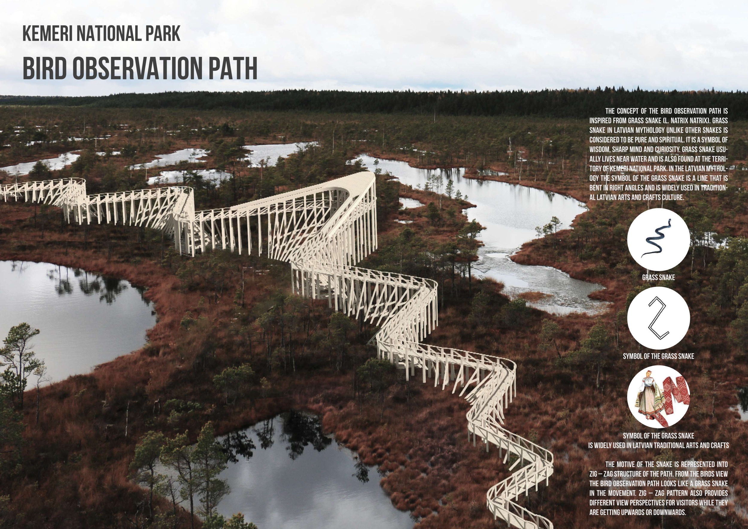 Architecture project // Serpentine Pathway Crafted from Sustainable ...