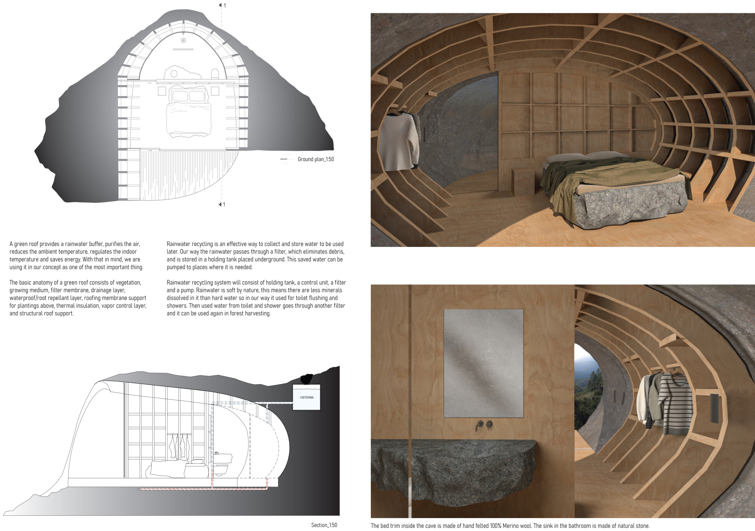 Architecture project // Compressed Stones and Impregnated Wood Create ...