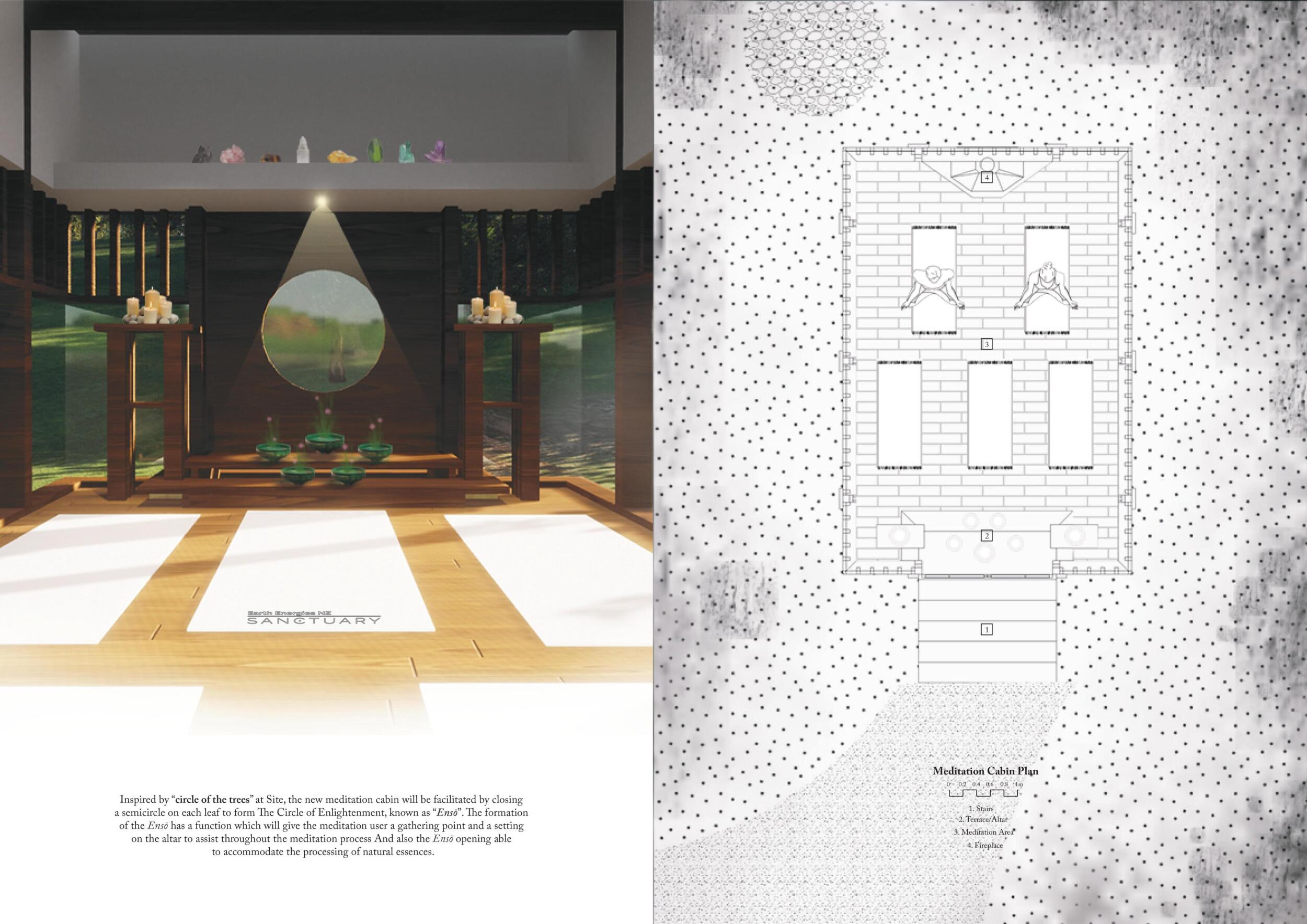 Architecture project // Circular Meditation Cabin with Concrete Base ...