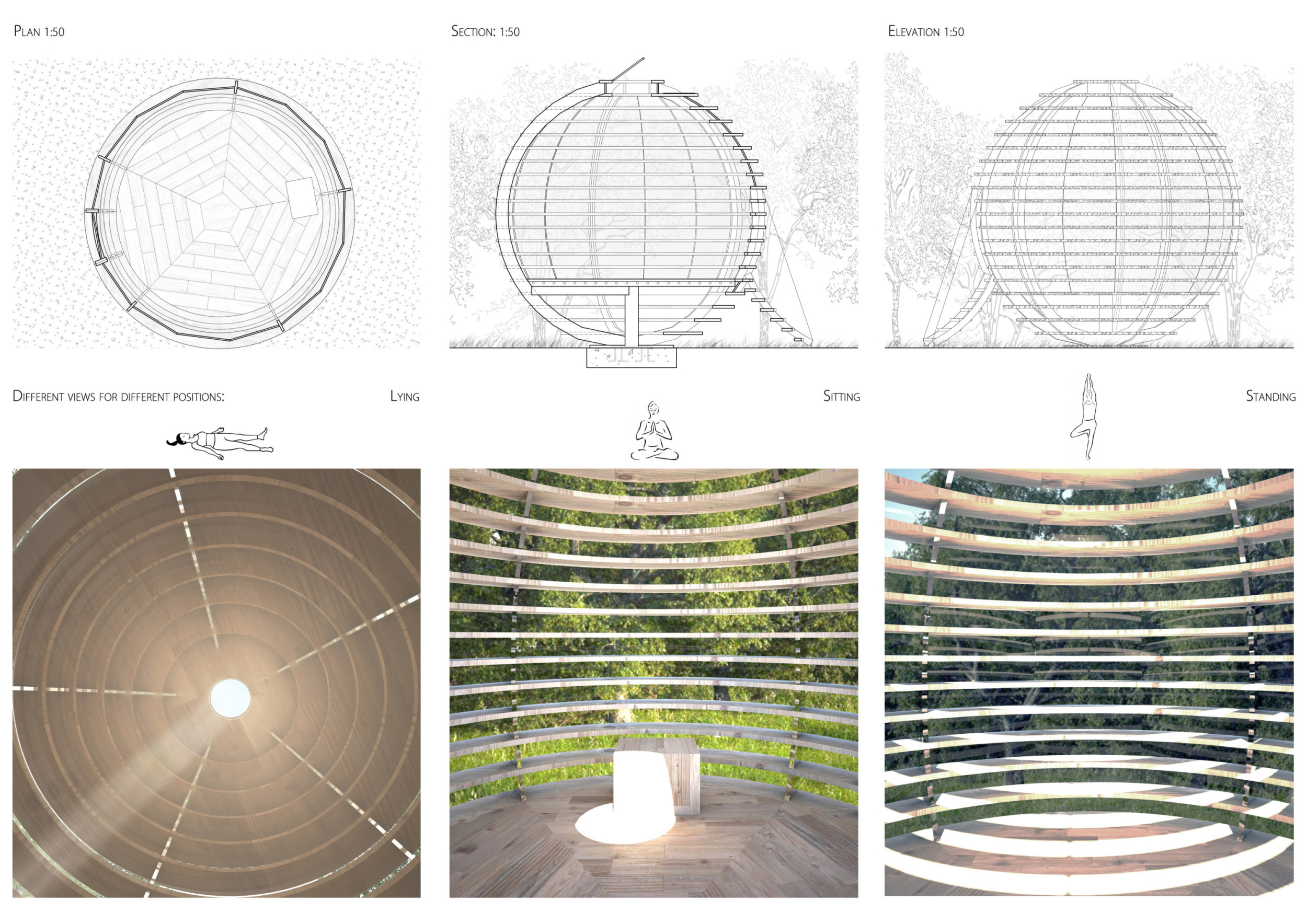 Architecture project // Wooden Sphere Retreat Enhanced by Solar Panels ...