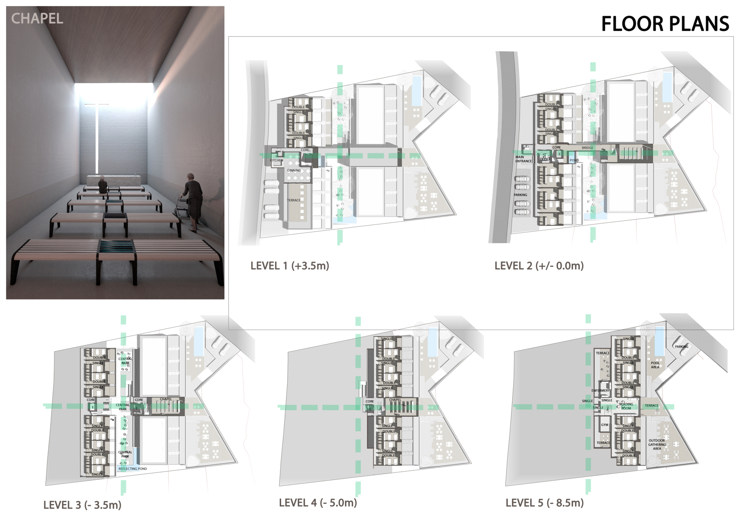 Architecture project // Chapel at the Core of Communal Living Enhanced ...
