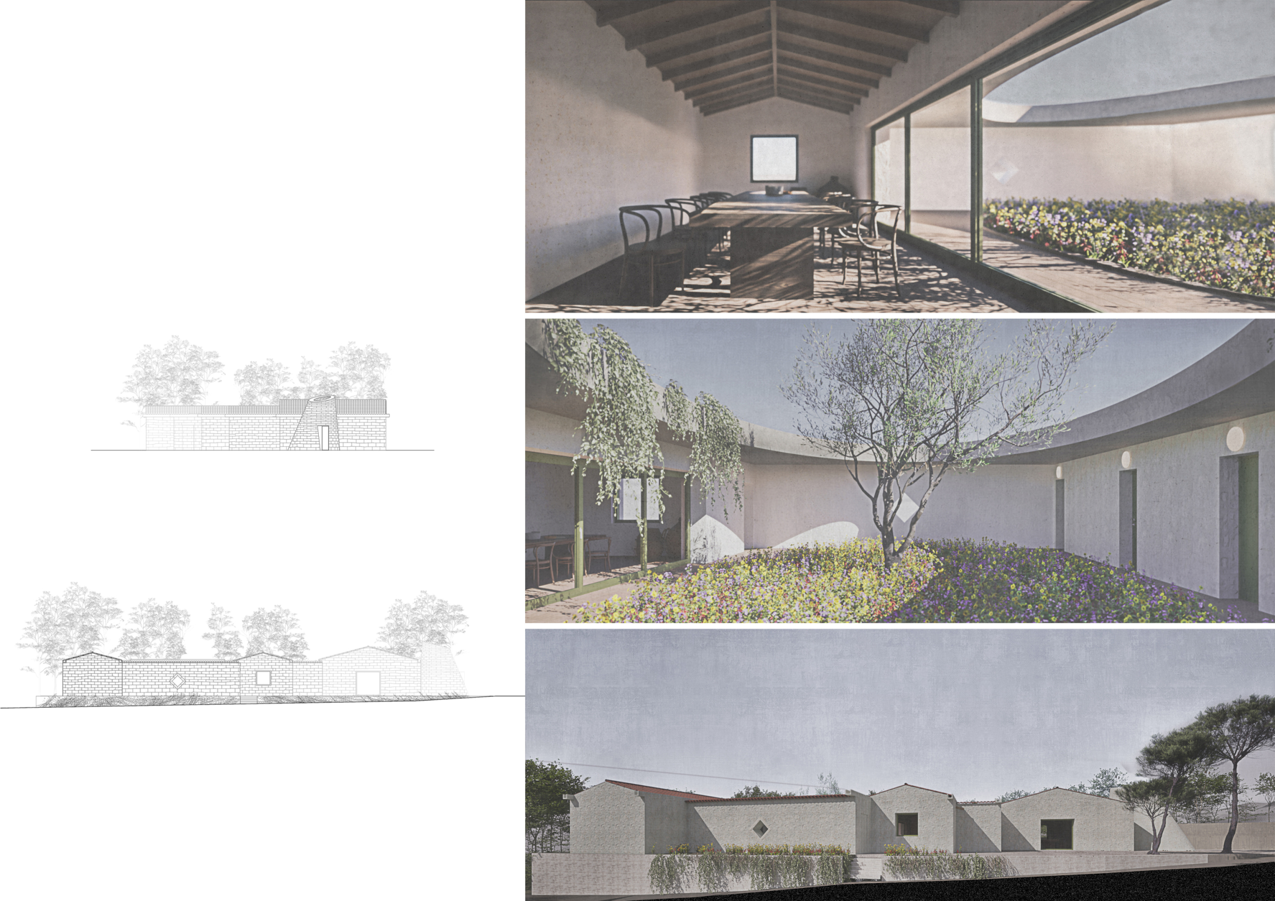 Architecture project // Natural Stone Accents and Clay Tiles Define a ...