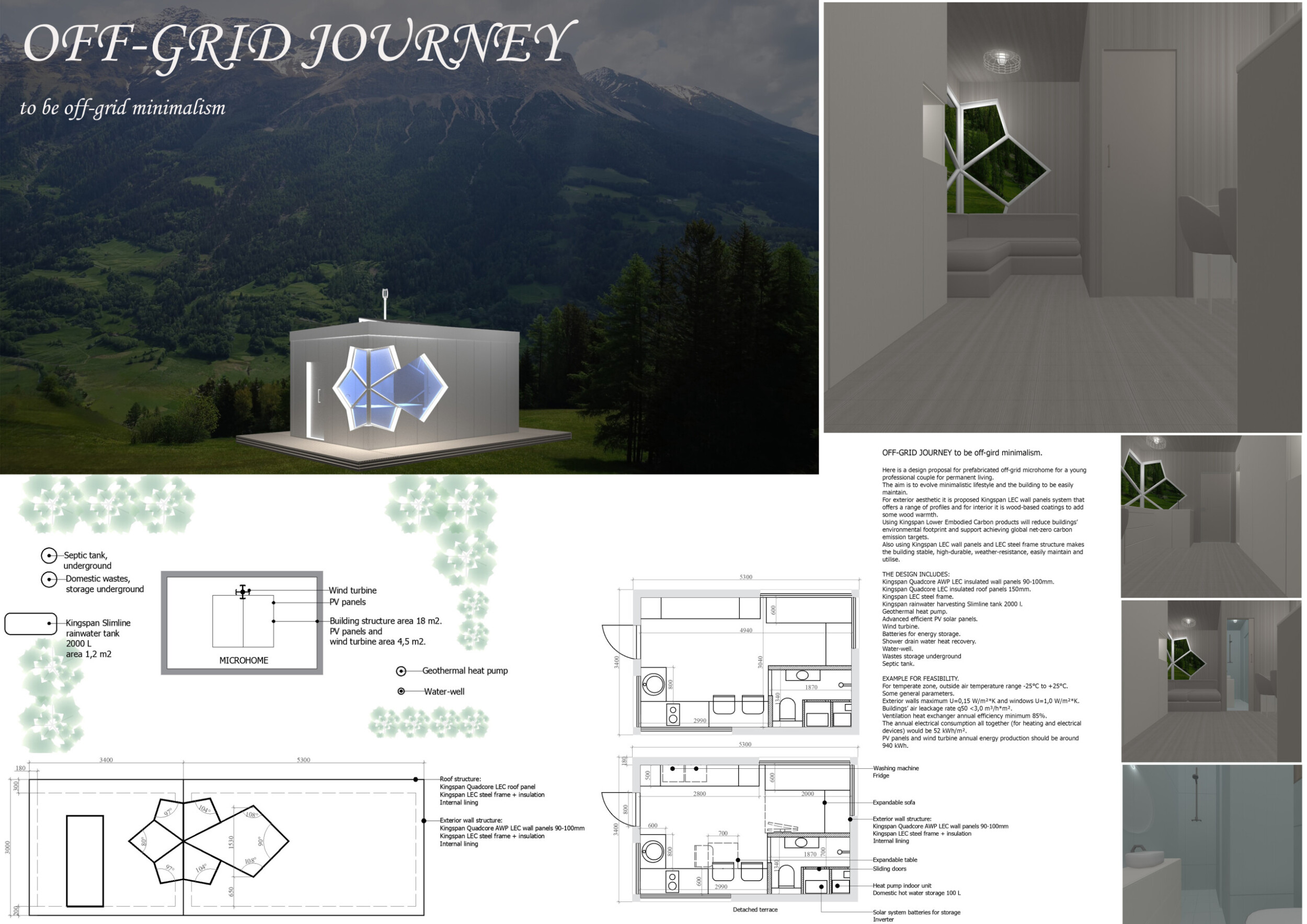 Architecture project // Energy-Neutral Residence Featuring Polygonal ...
