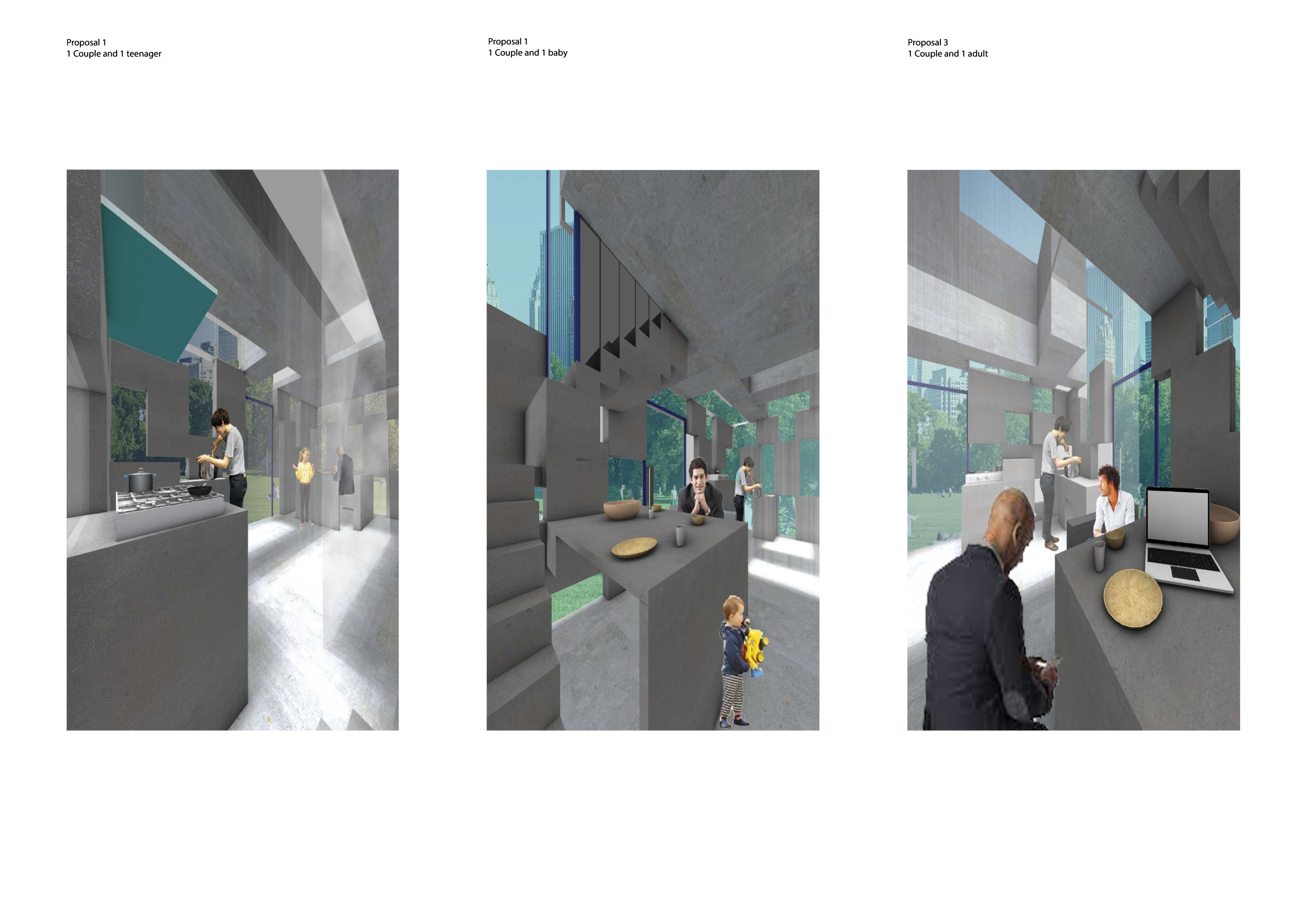 Architecture project // Facade Panels and Opened Rooftop for Family Living