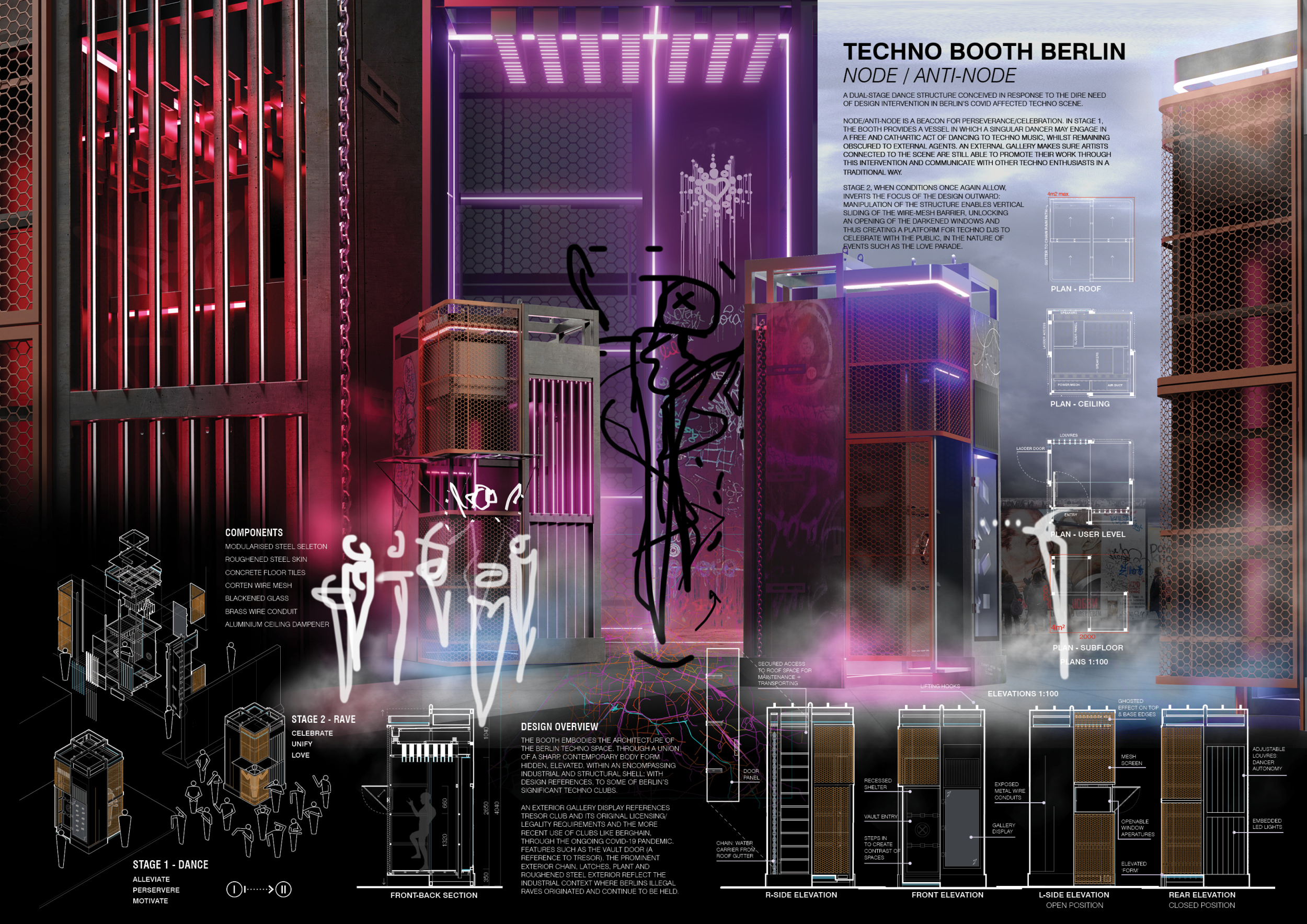 Architecture project // Wire-Mesh Structure with Roughened Steel ...