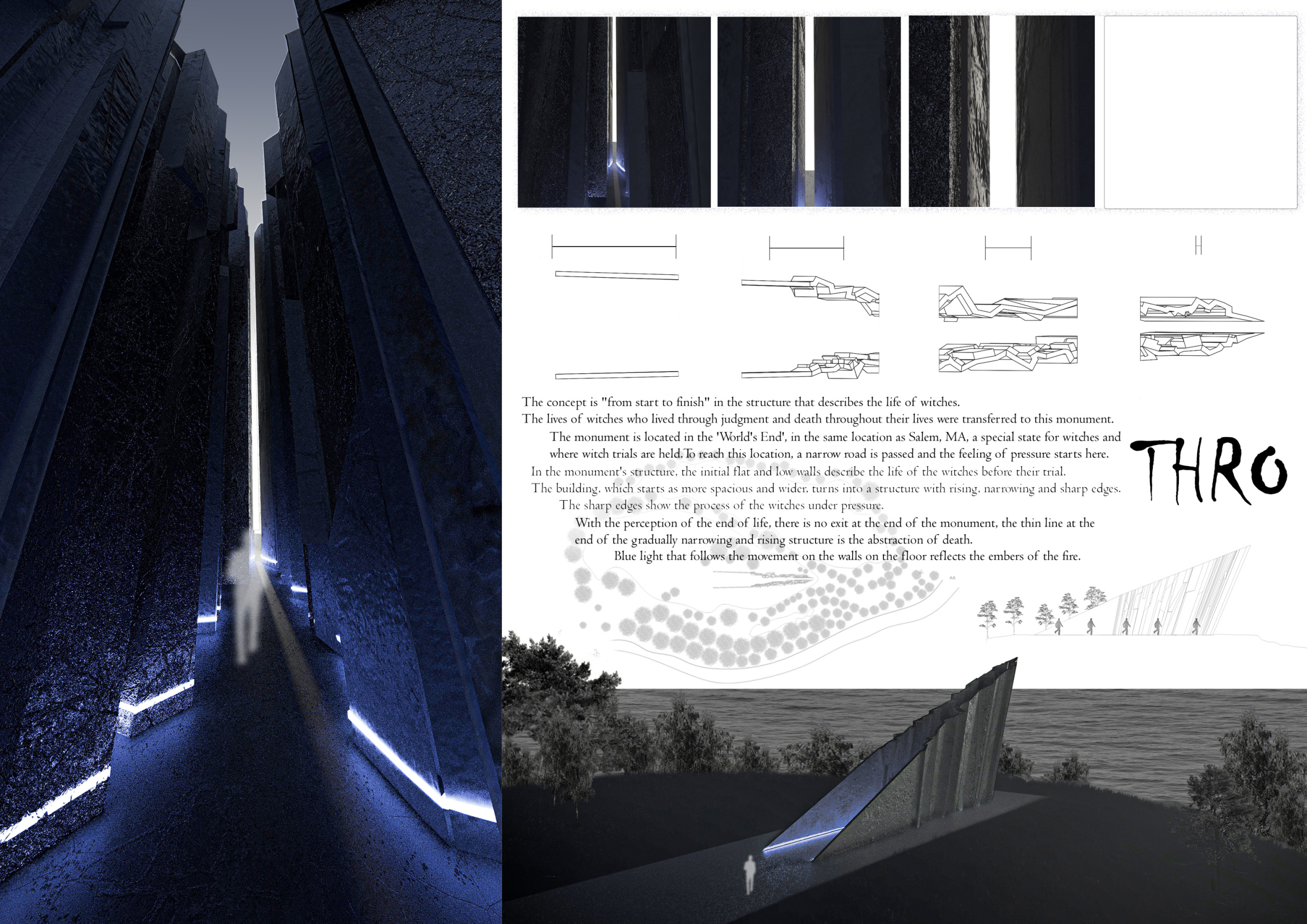 Architecture project // Blue Reflection Amidst Narrow Pathways in a ...