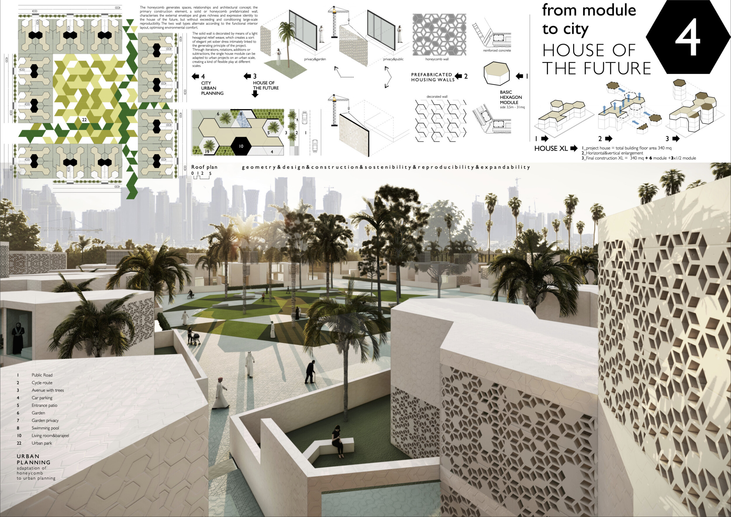Architecture project // Honeycomb Structure Featuring Decorative ...