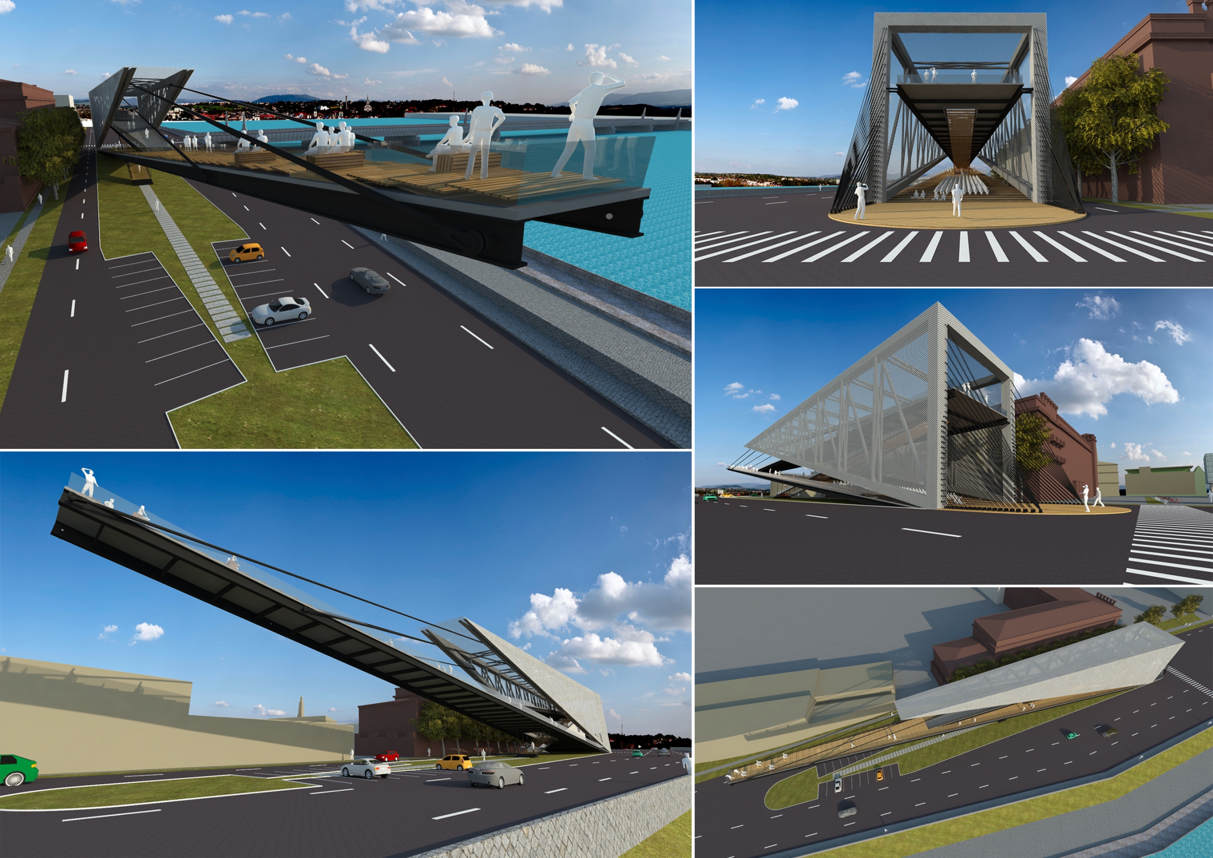 Architecture project // Cable-Stayed Structure Integrating Concrete and ...